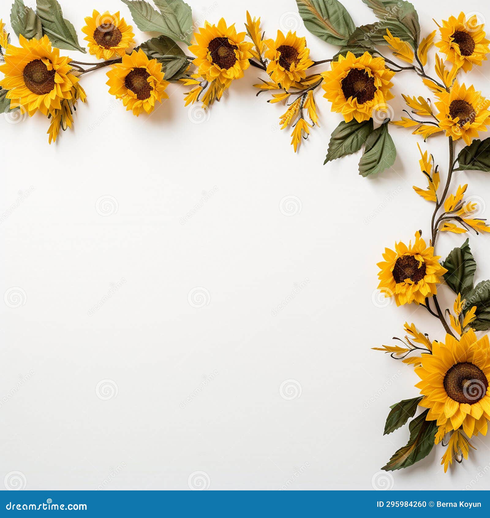Sunflower Border for a More Hopeful World Stock Illustration ...