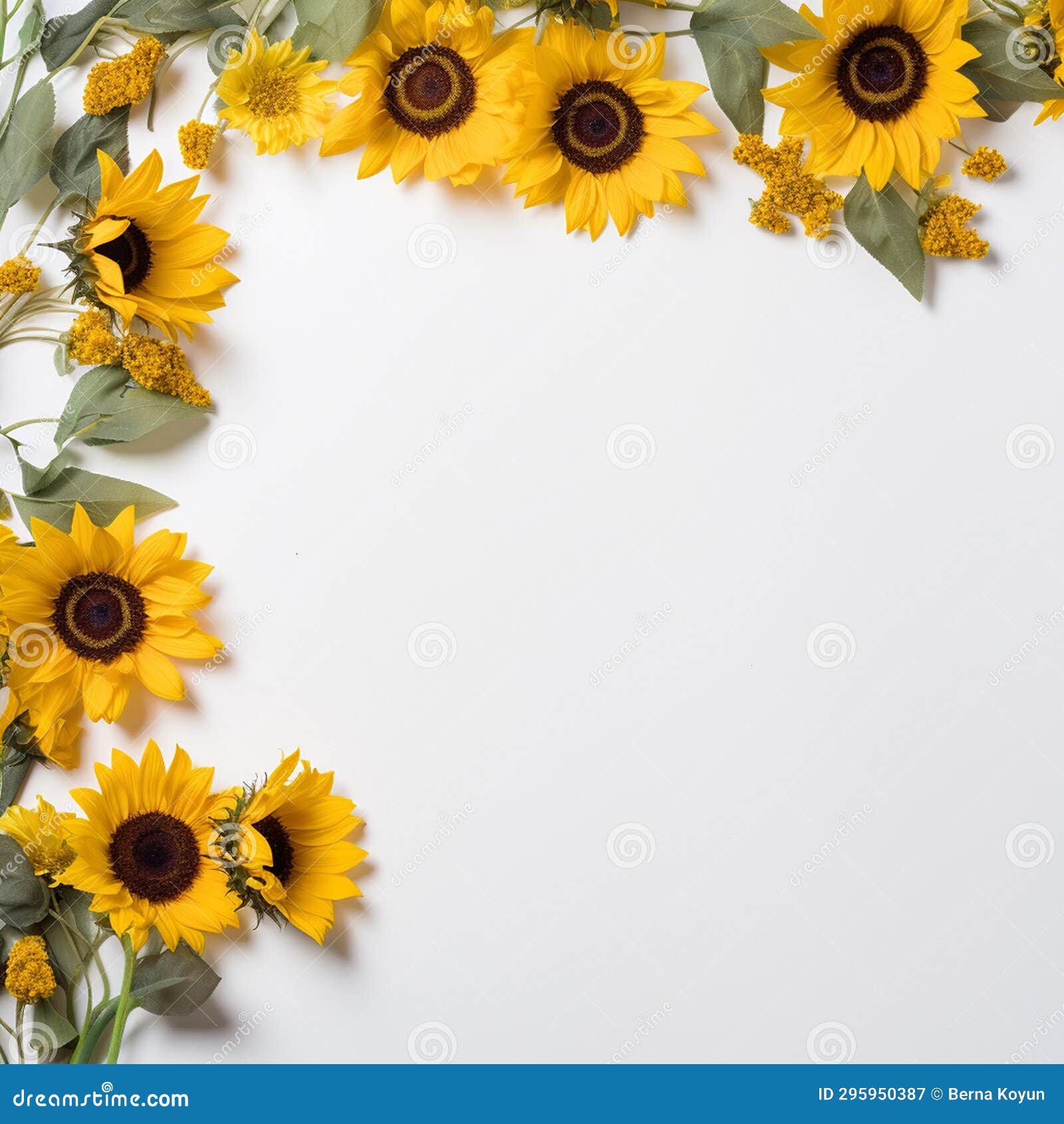 Sunflower Border for a Personal and Meaningful Gift Stock Illustration ...