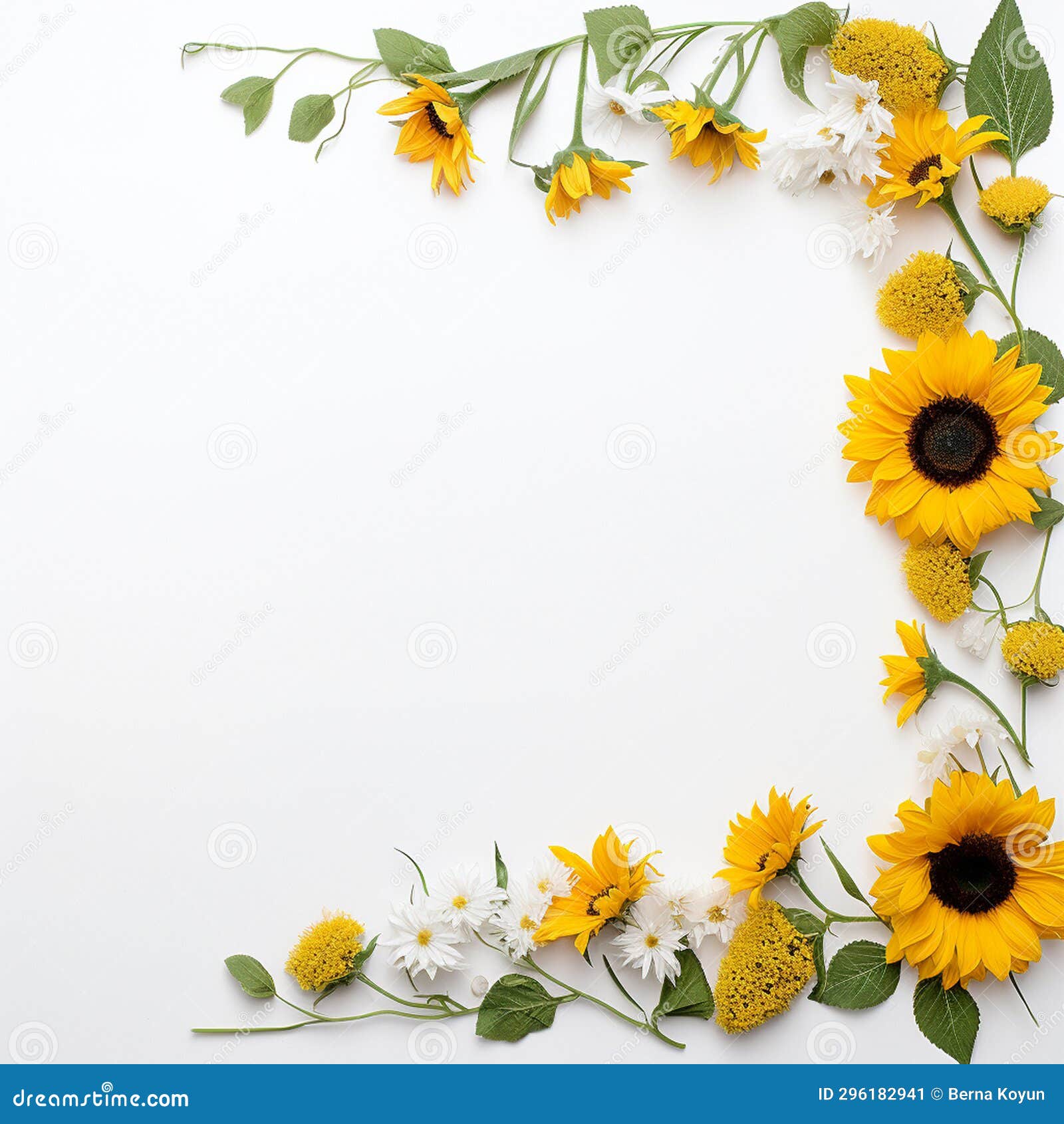 Sunflower Border for a Personal and Meaningful Gift Stock Illustration ...