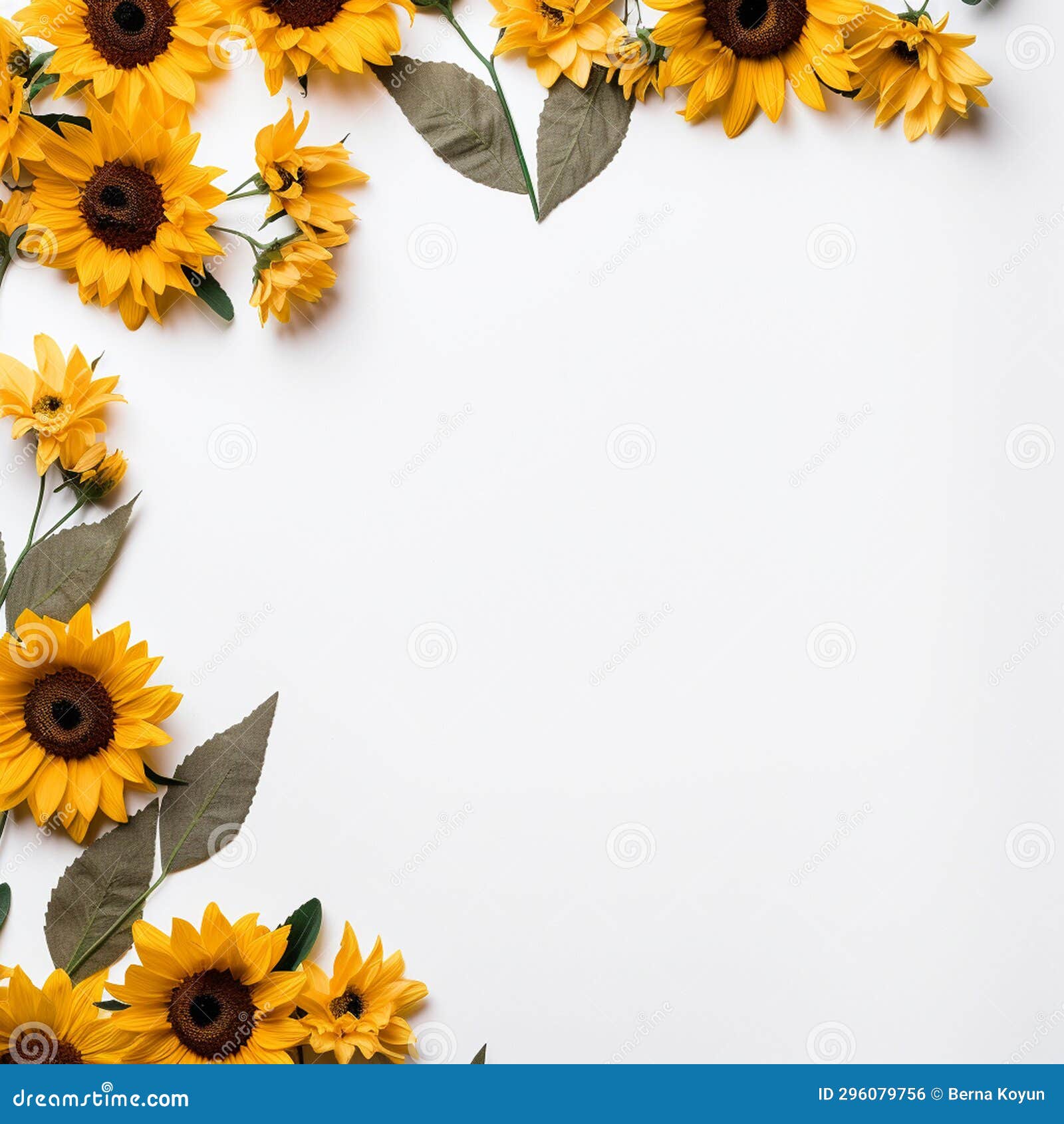 Sunflower Border for a Rustic and Earthy Vibe Stock Illustration ...