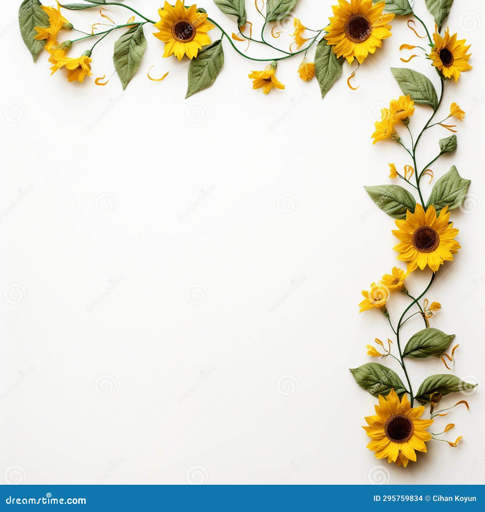 Sunflower Border To Add a Touch of Sunshine To Your Day Stock ...