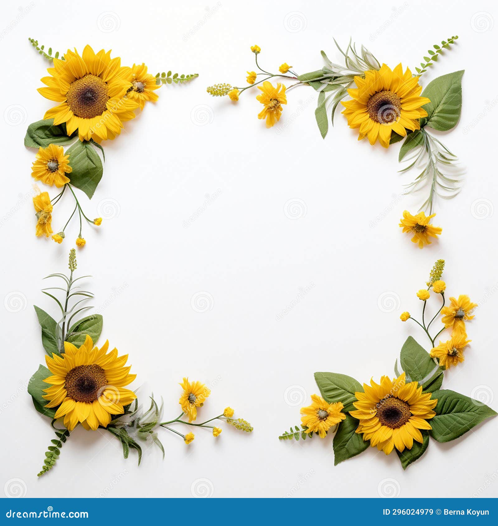 Sunflower Border To Express Your Personality Stock Illustration ...