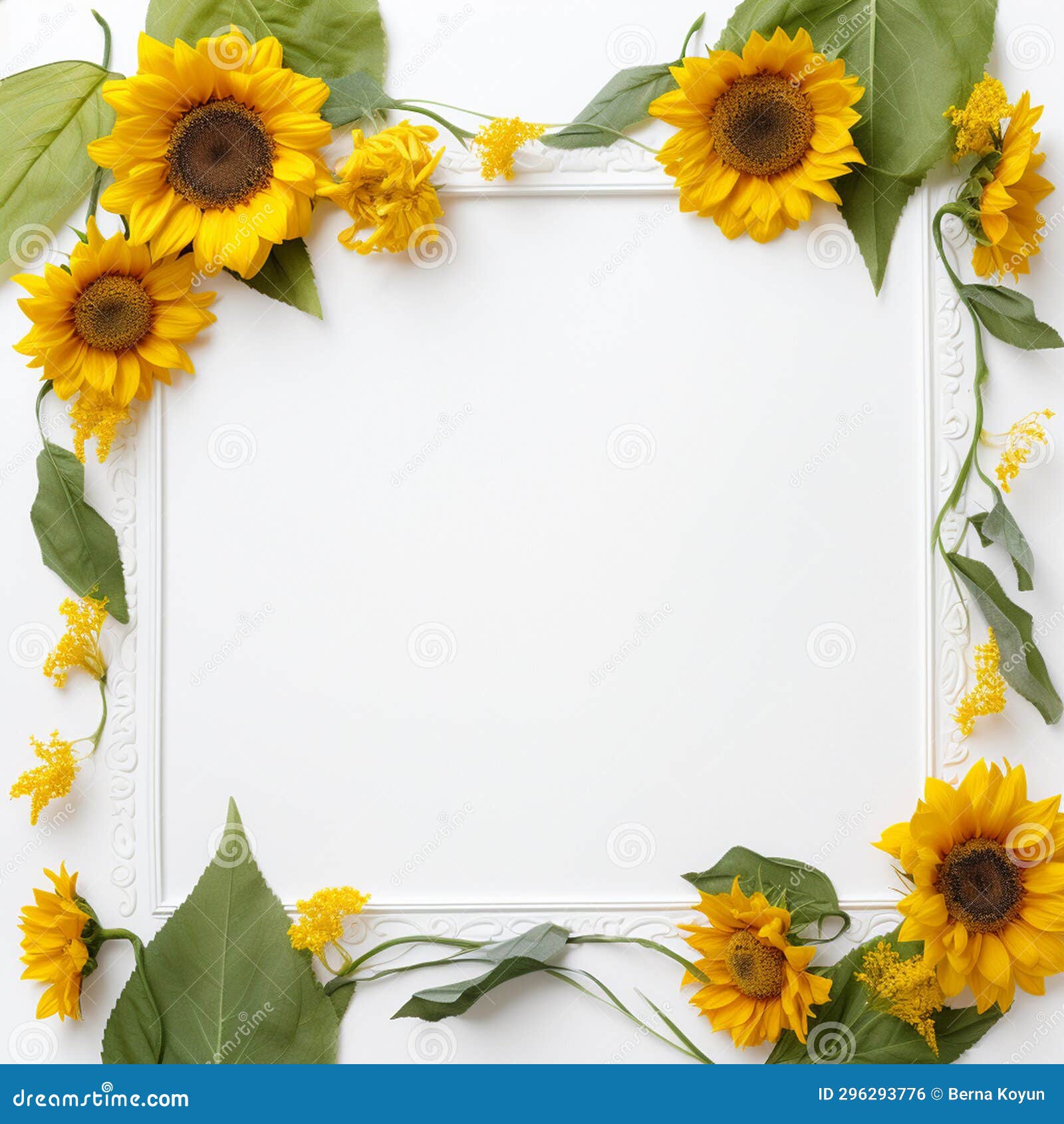 Sunflower Border To Express Your Personality Stock Illustration ...