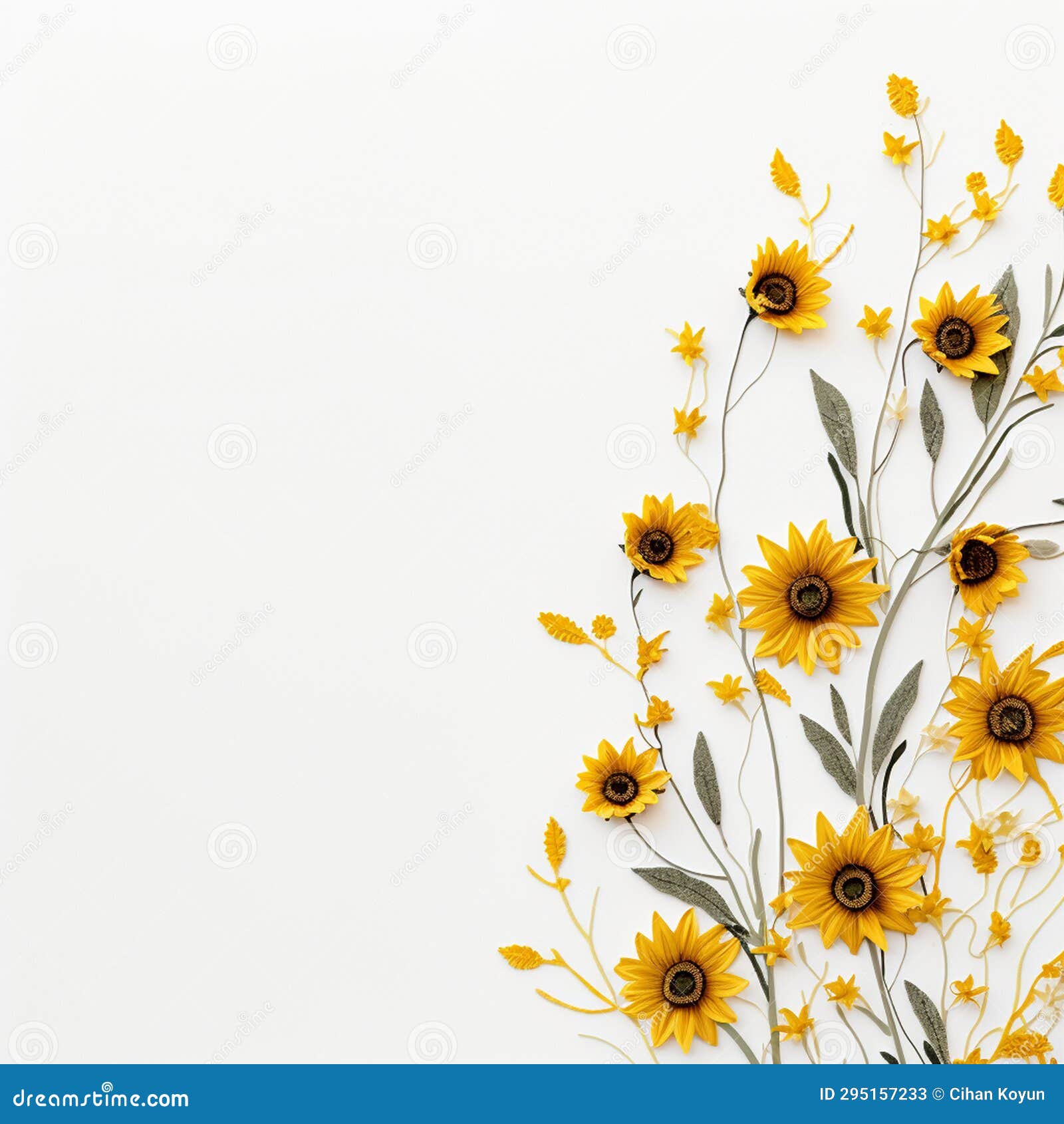 Sunflower Border To Help You Stay Positive Stock Illustration ...