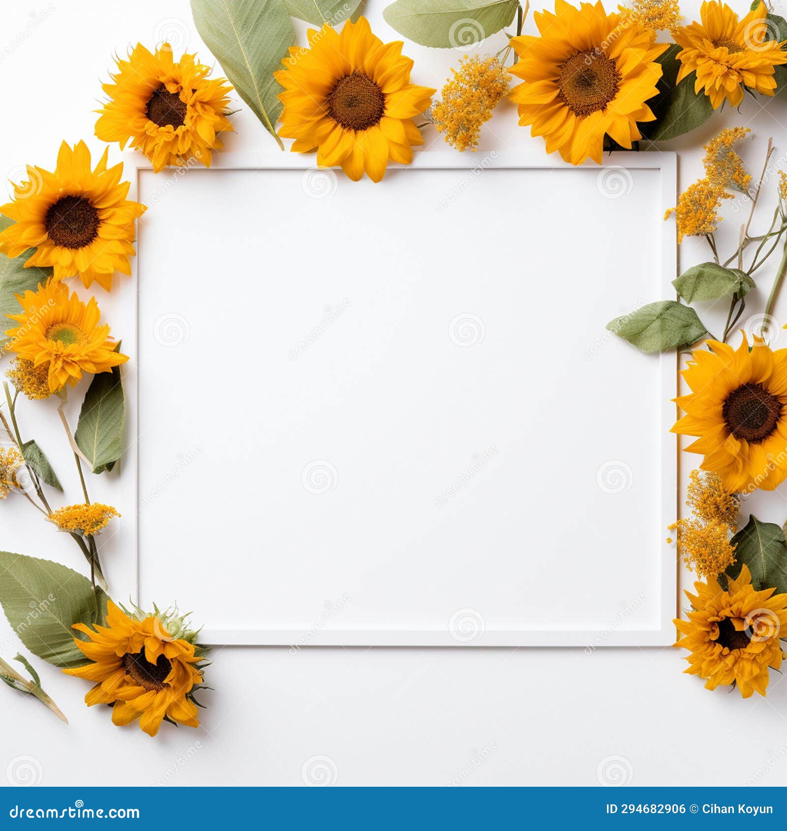 Sunflower Border To Make a Statement about Your Values Stock ...