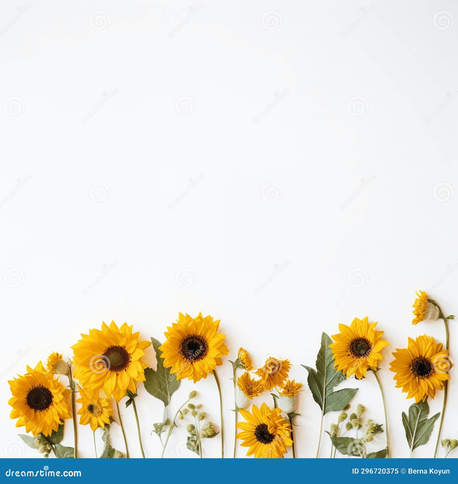 Sunflower Border To Make a Statement about Your Values Stock ...