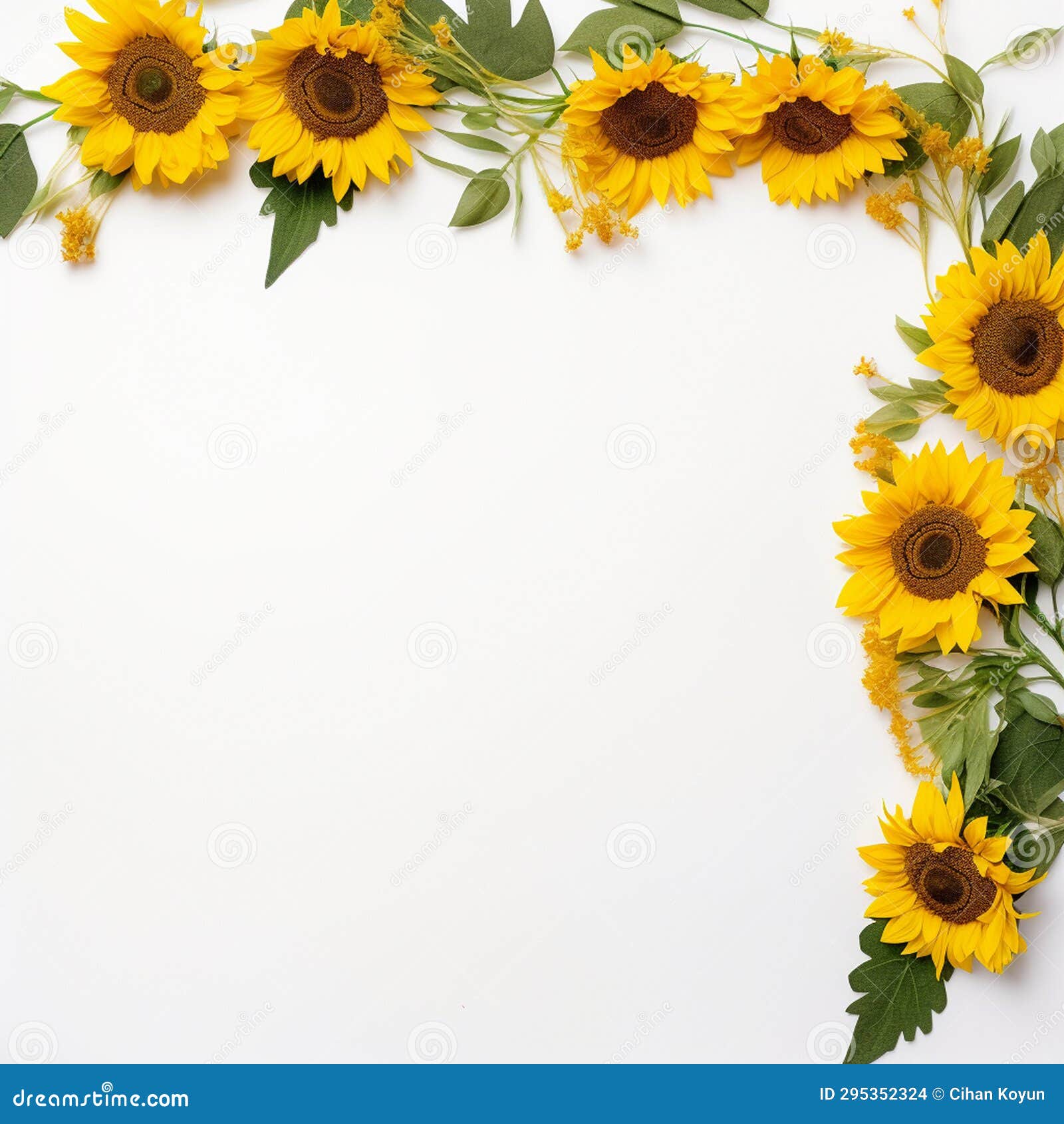Sunflower Border To Make Your Design Stand Out from the Crowd Stock ...