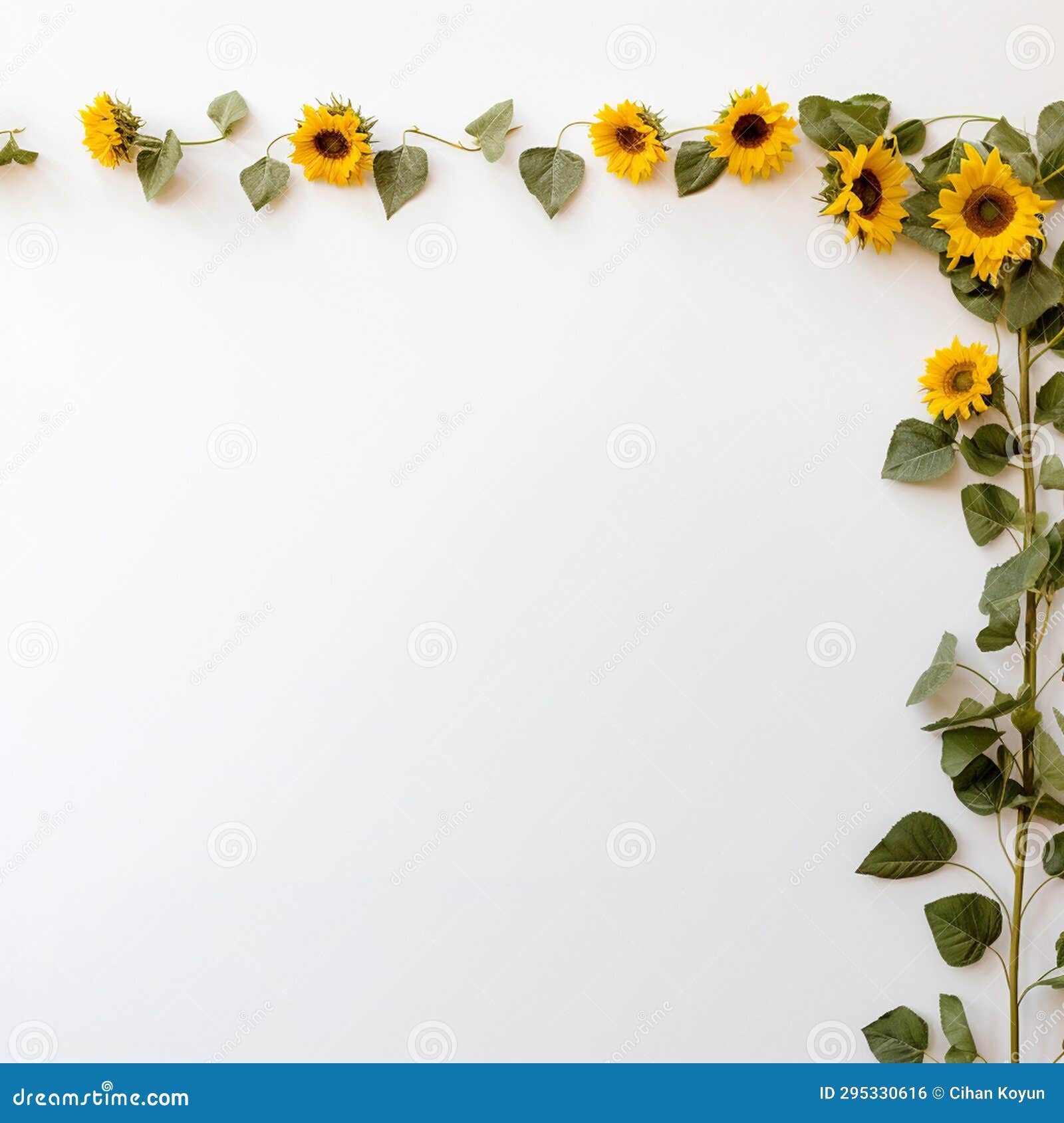 Sunflower Border To Show Off Your Style Stock Illustration ...