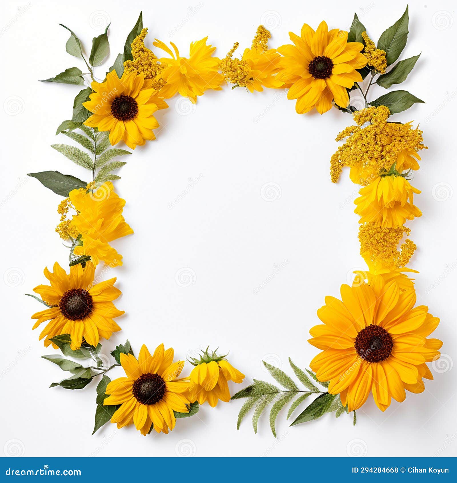 Sunflower Border for a Way To Make Your Mark on the World Stock ...
