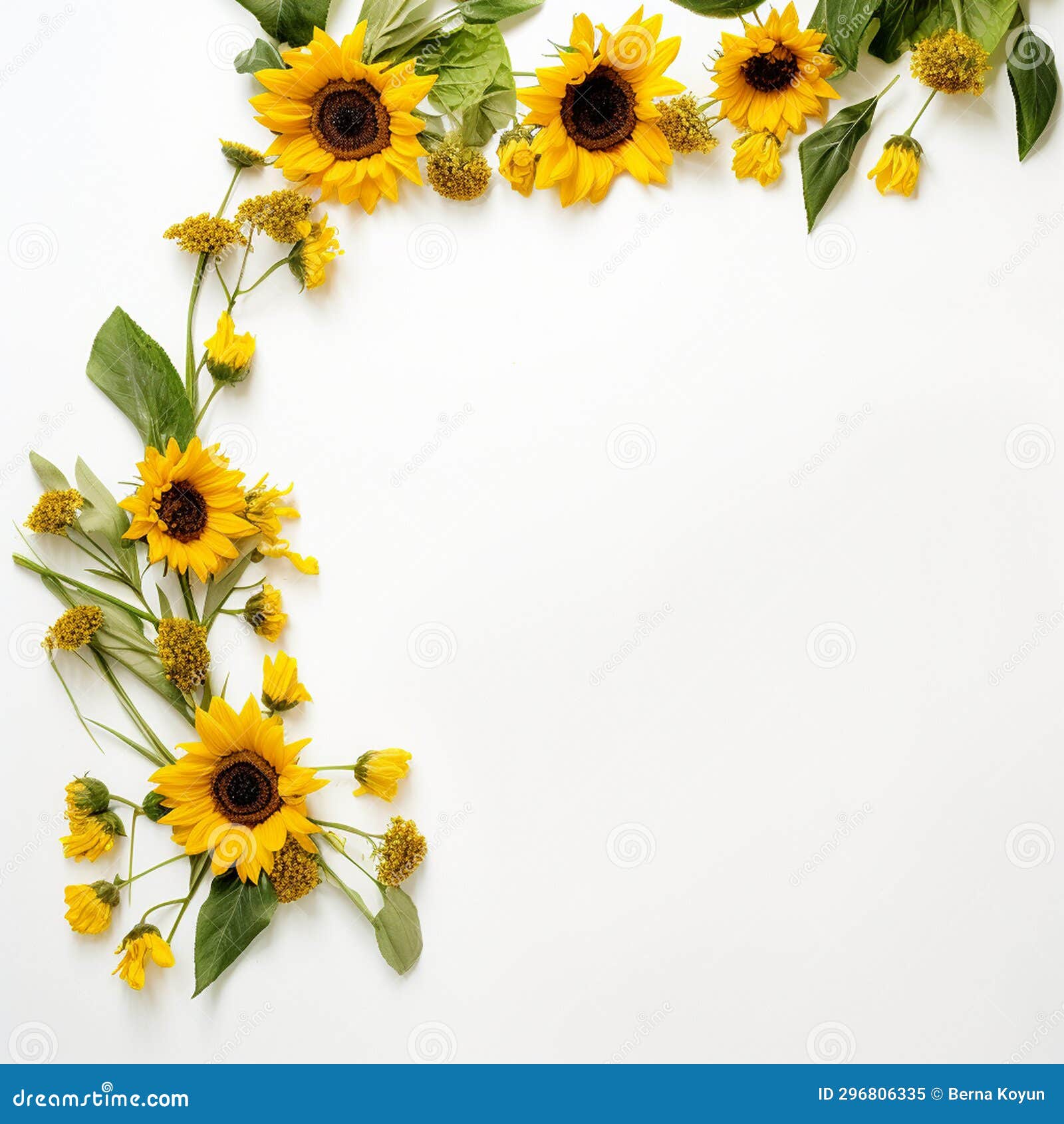 Sunflower Border for a Way To Make Your Mark on the World Stock ...