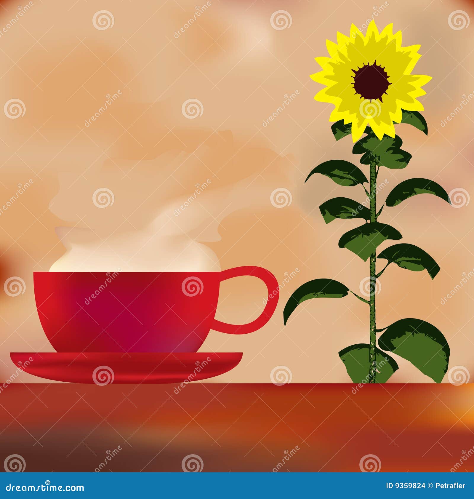 Sunflower Cafe Menu Template Stock Vector - Illustration of refreshment ...