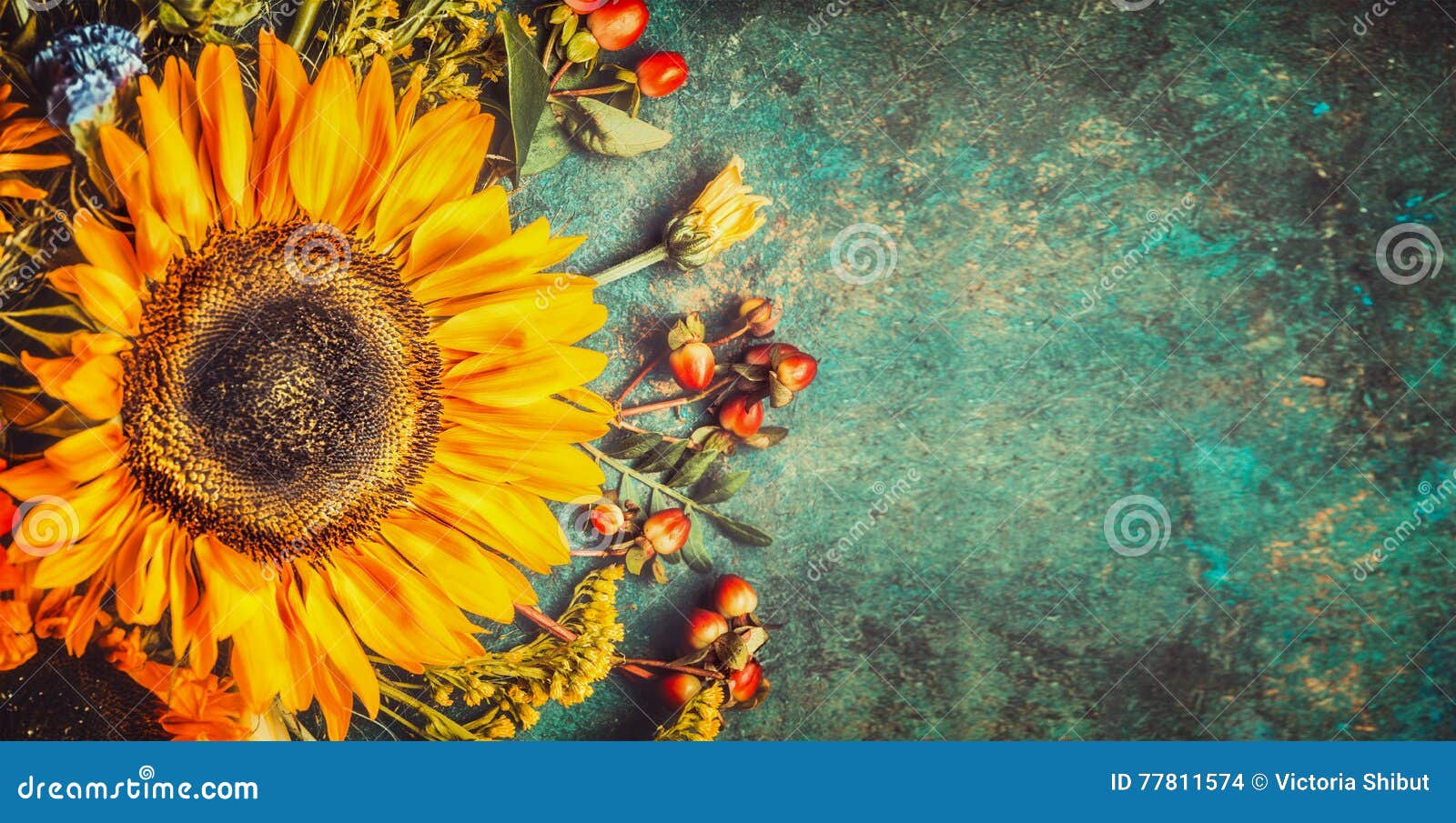 Vintage Sunflower Desktop Background