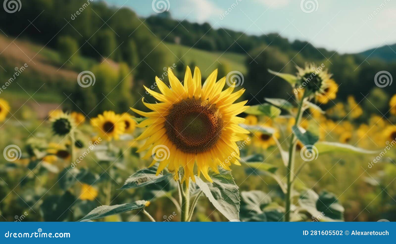 Sunflower Farm Clip Art, Farm Field Clipart, Farm Scene Clip Art ...