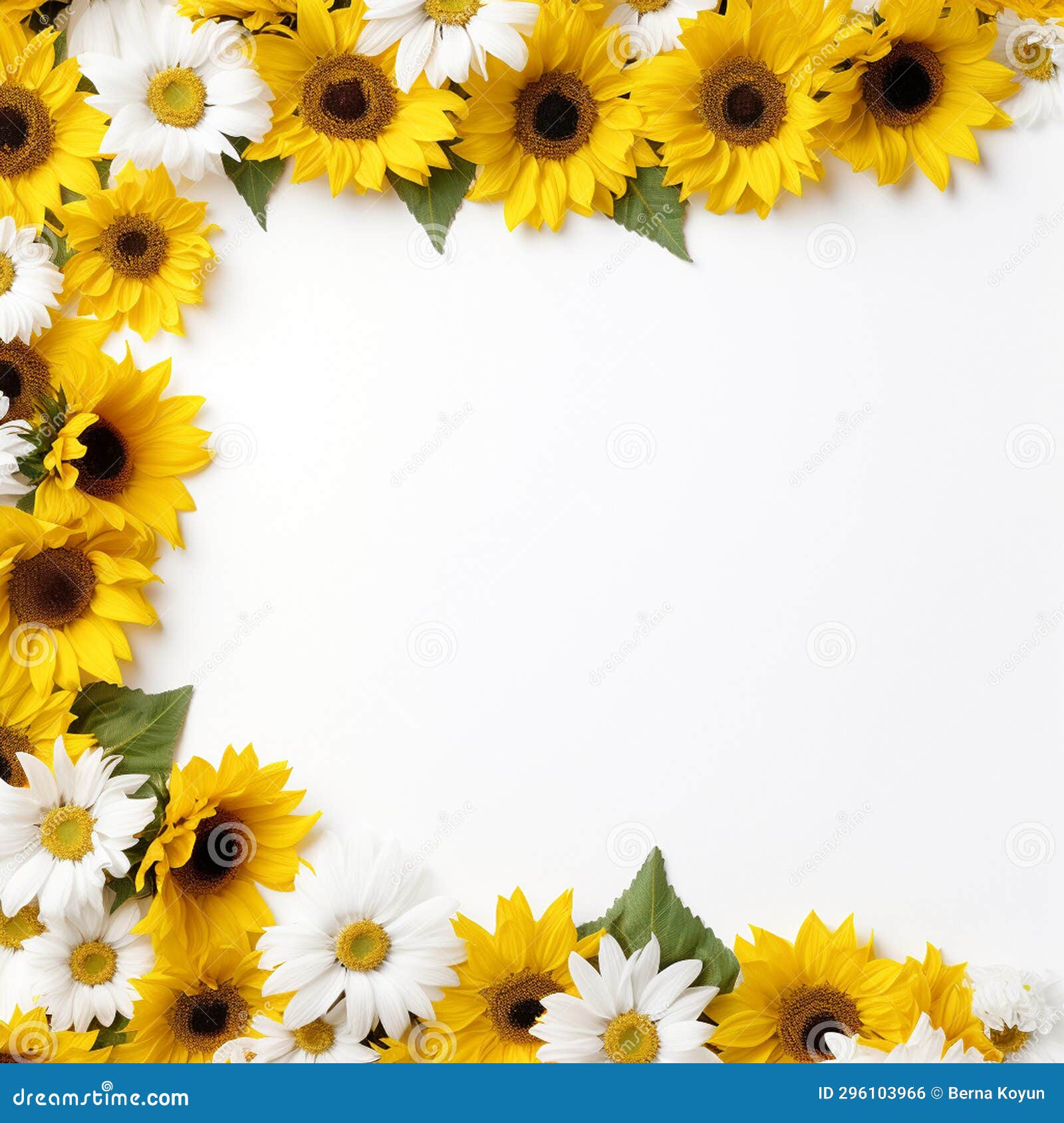Sunflower Frame with Copy Area Open Creativity Stock Illustration ...