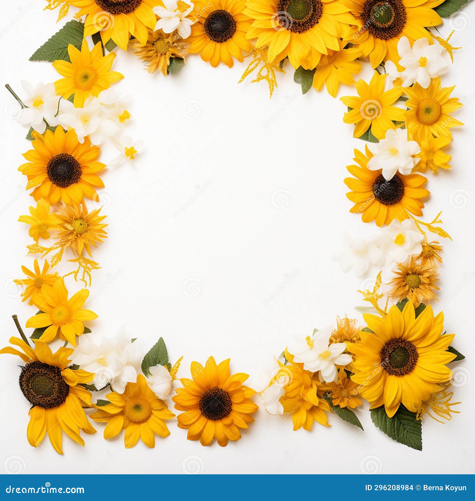 Sunflower Frame with Copy Area Open Creativity Stock Illustration ...