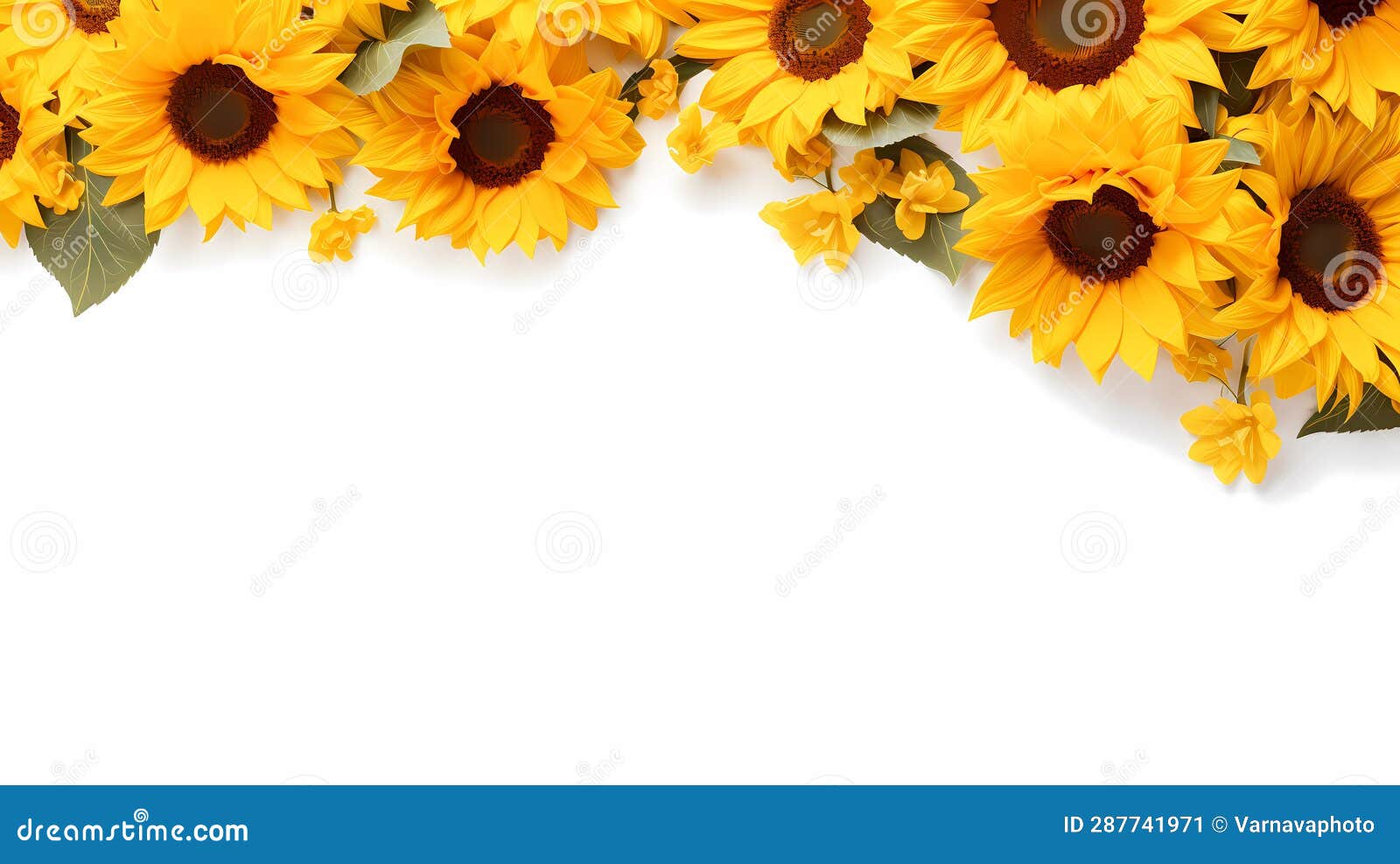 Sunflower Frame Design Sunflowers Border Card Template. AI Generated ...
