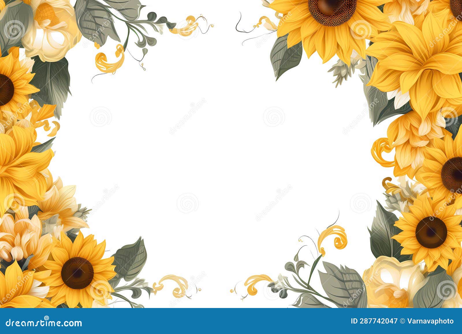 Sunflowers Border Stock Photography | CartoonDealer.com #5003462