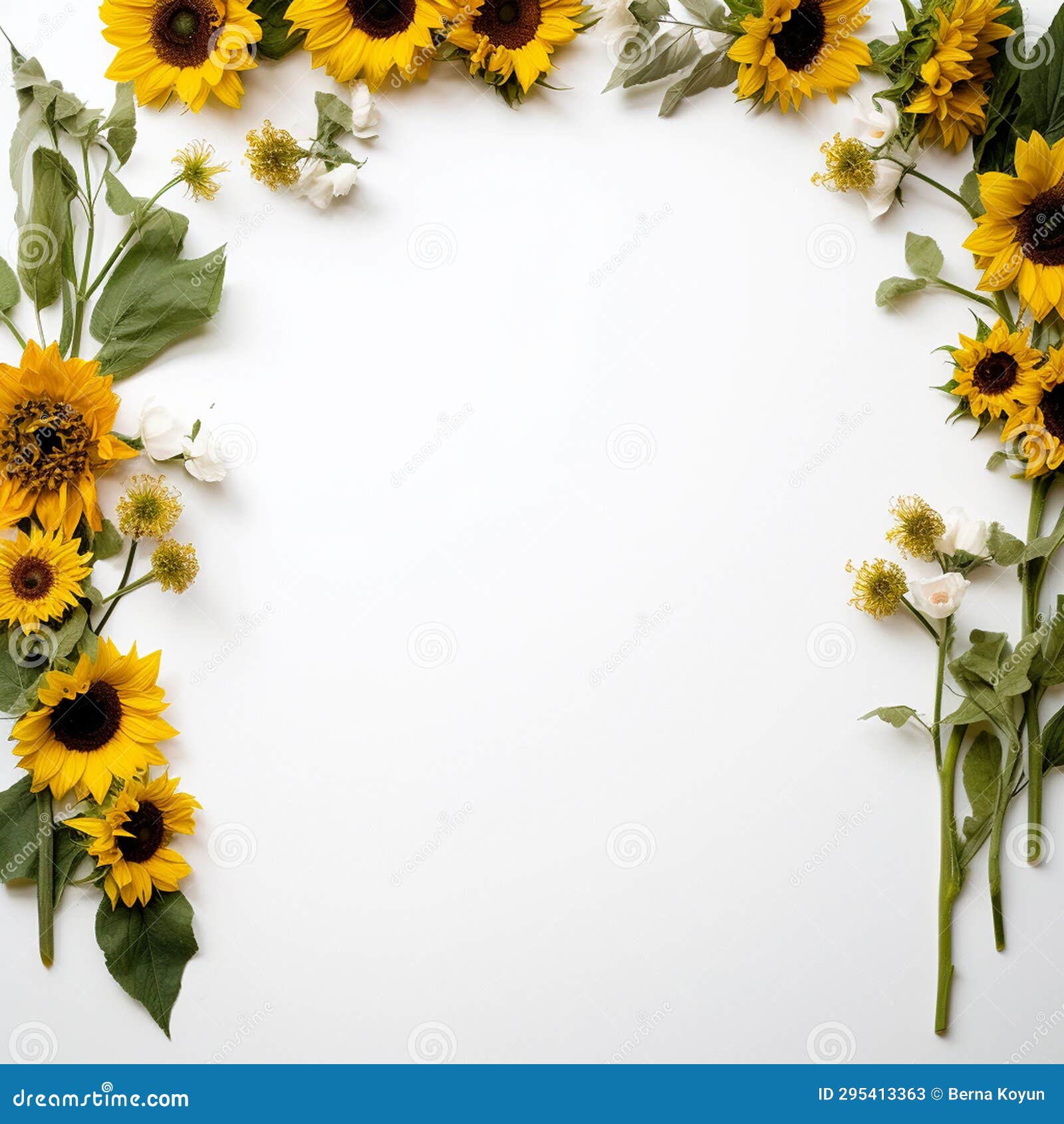 Sunflower frame photos stock illustration. Illustration of antirrhinum ...