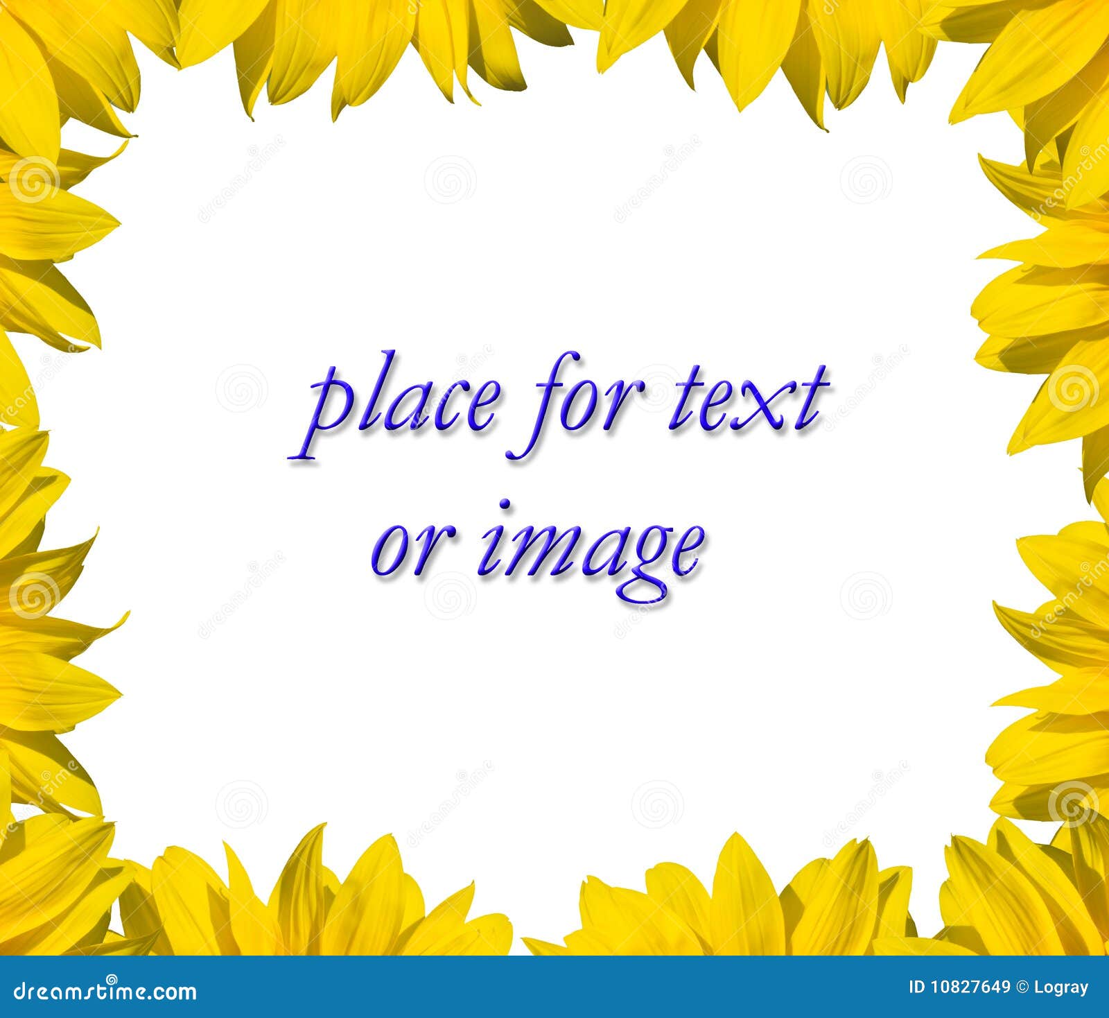 Sunflower Frame for Your Text Stock Image - Image of natural, design ...