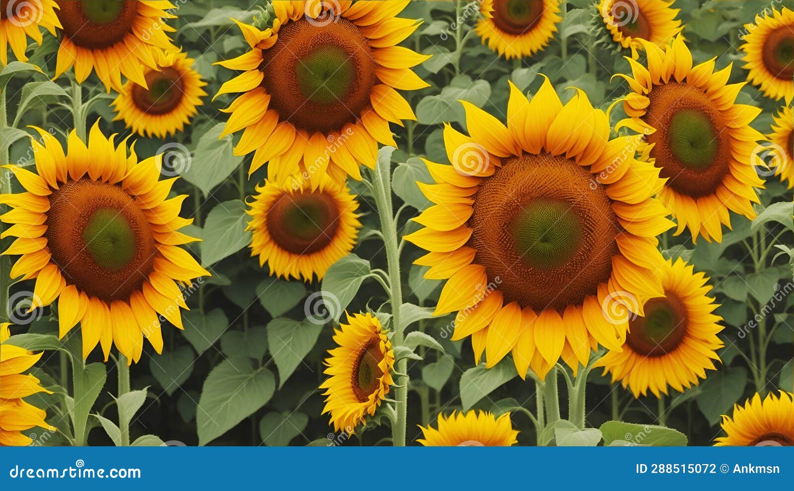 Sunflower on Horizontal Blur Background with Copy Space Stock ...