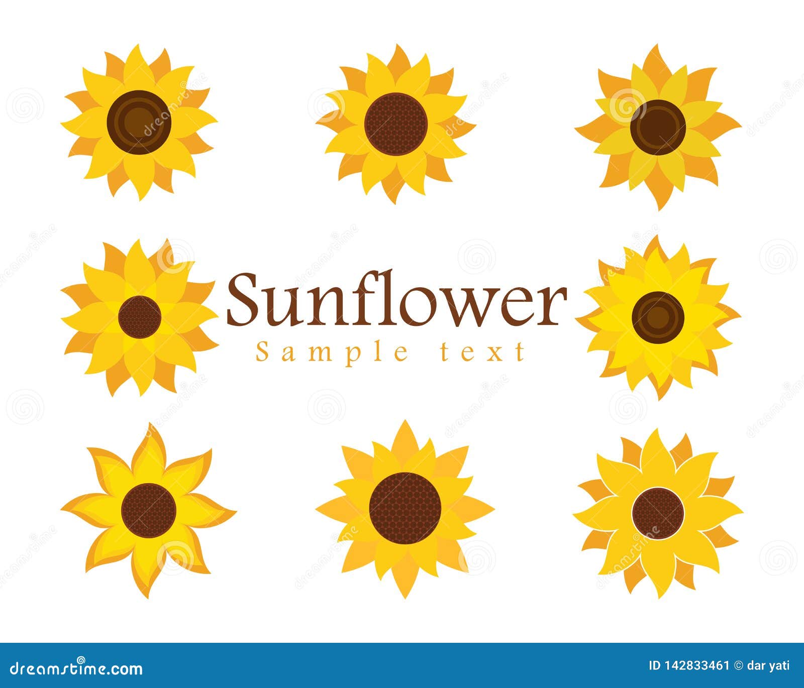 Sunflower logo icon vector stock vector. Illustration of vector - 142833461