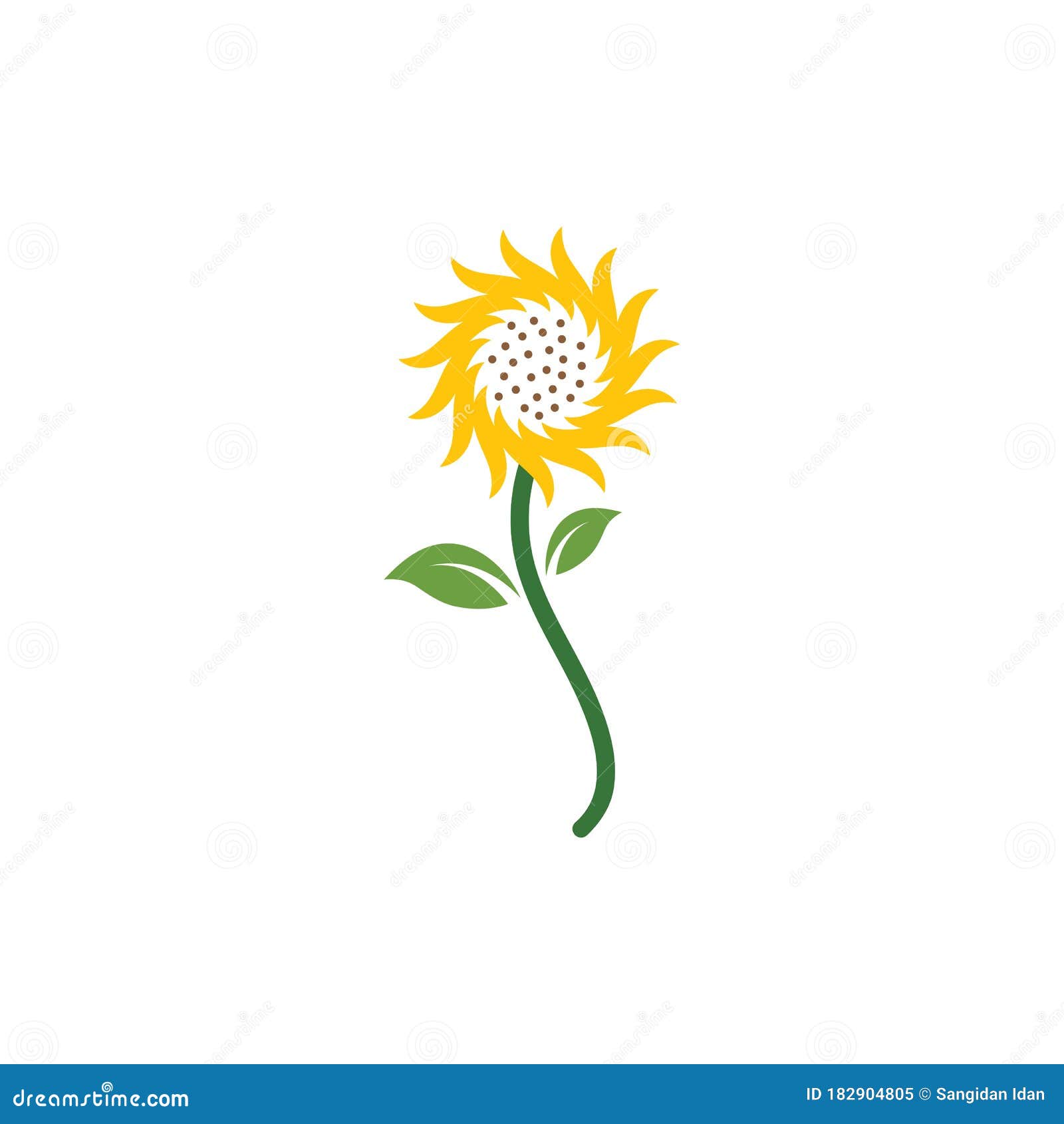 Sunflower logo icon vector stock vector. Illustration of vector - 182904805