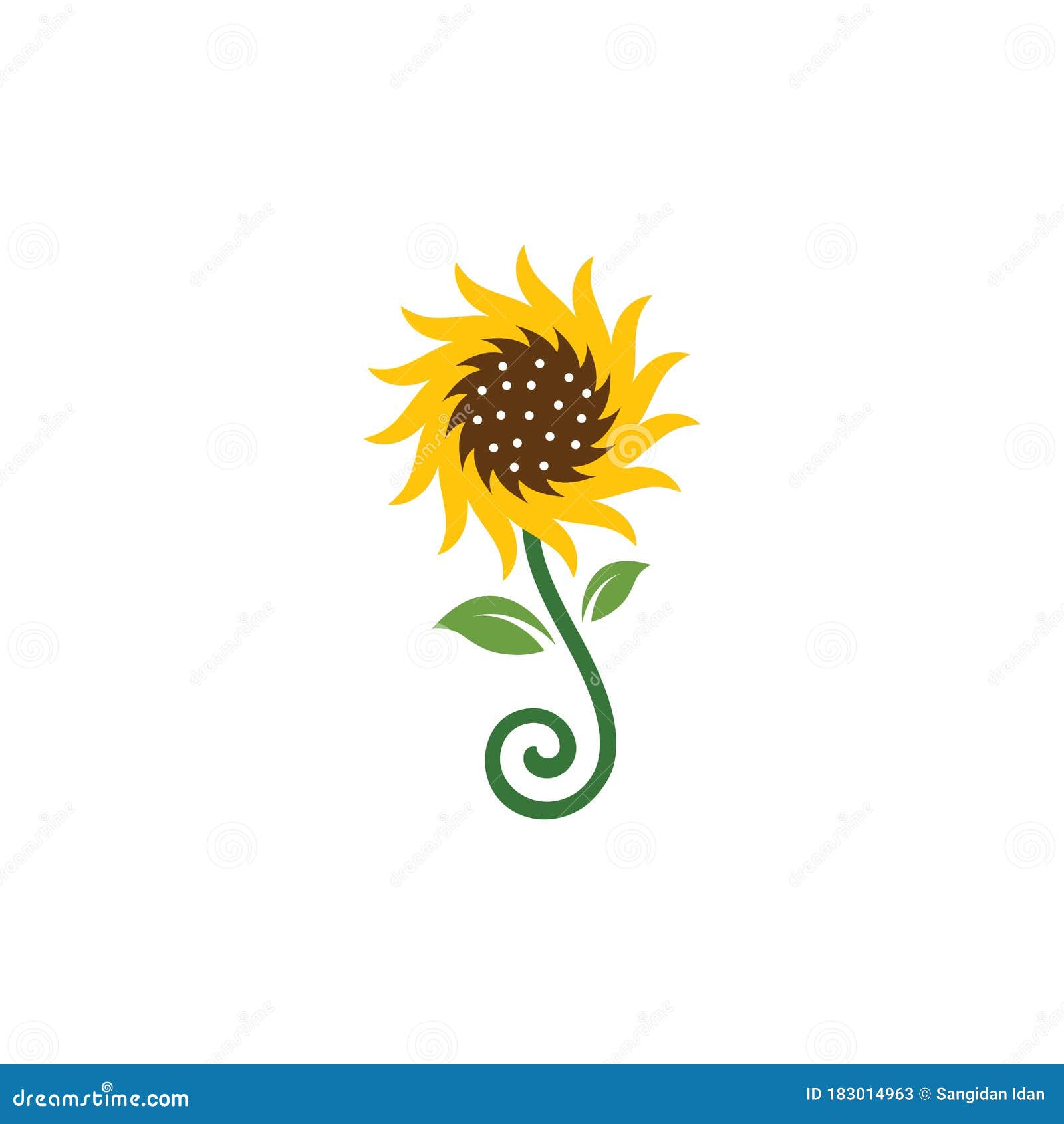 Sunflower logo icon vector stock vector. Illustration of garden - 183014963