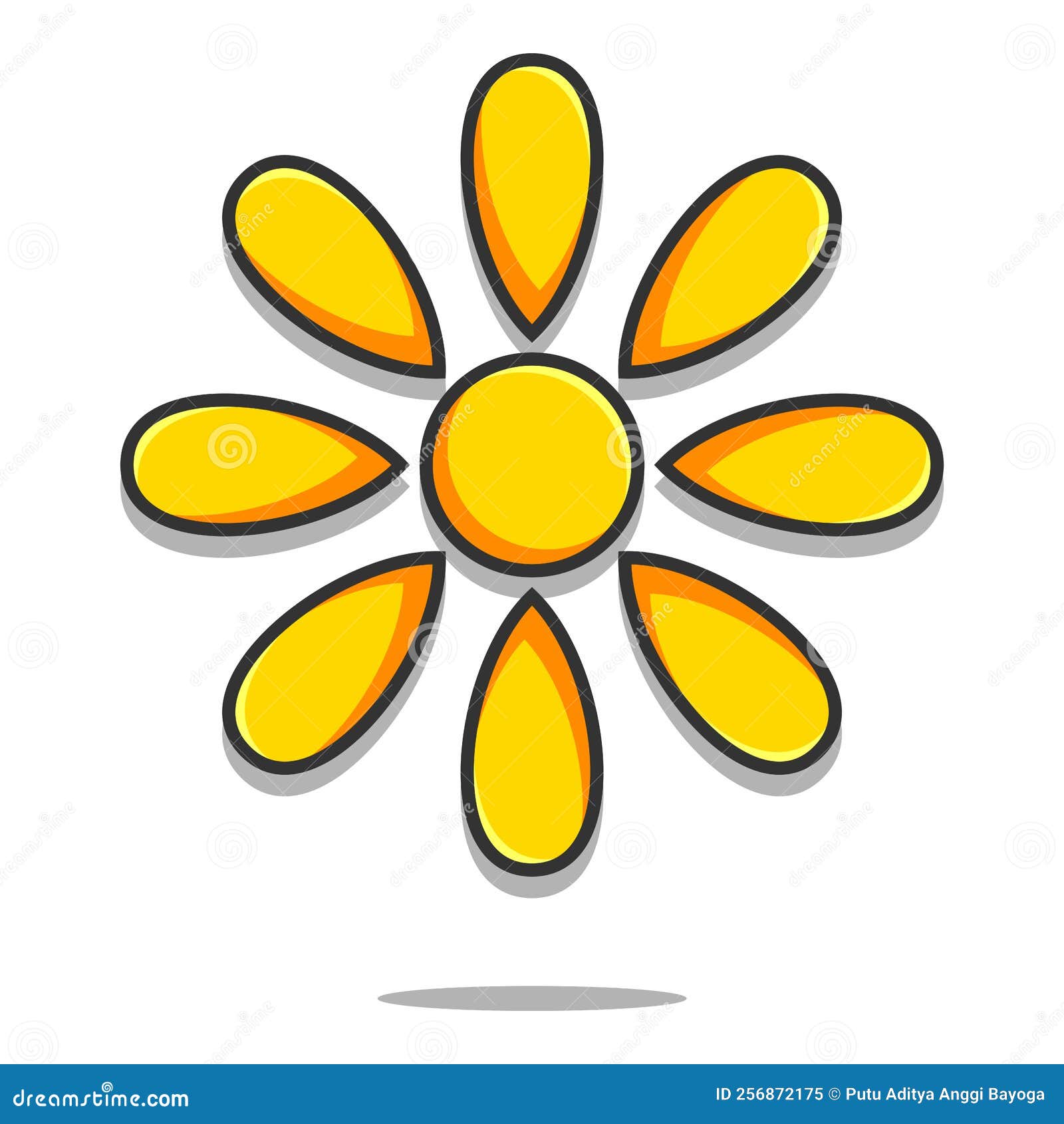 Sunflower logo template stock vector. Illustration of graphic - 256872175