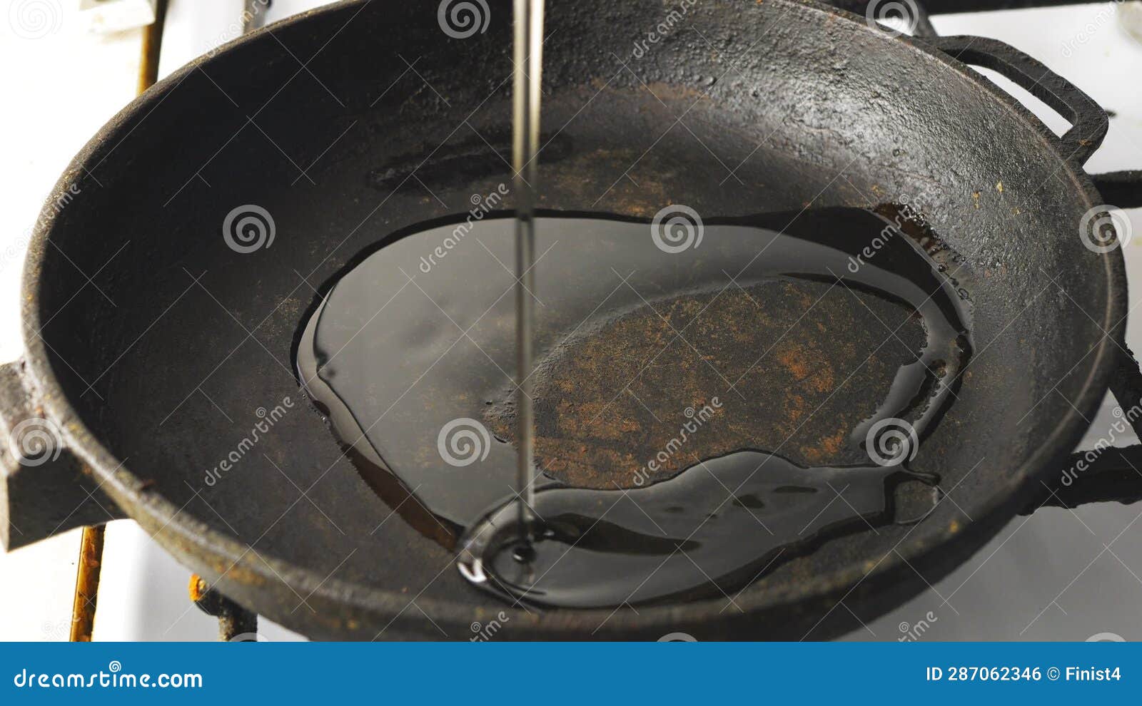 Sunflower Oil is Poured into a Hot Frying Pan Stock Footage - Video of ...