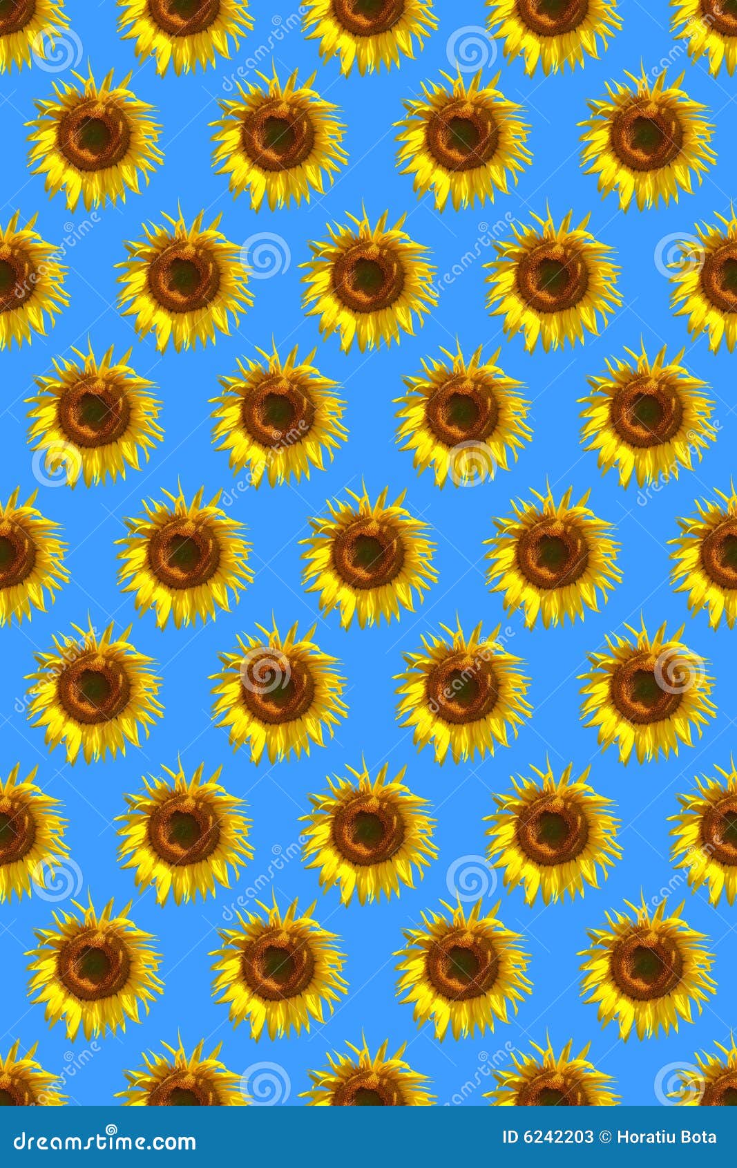 Sunflower pattern stock illustration. Illustration of green - 6242203