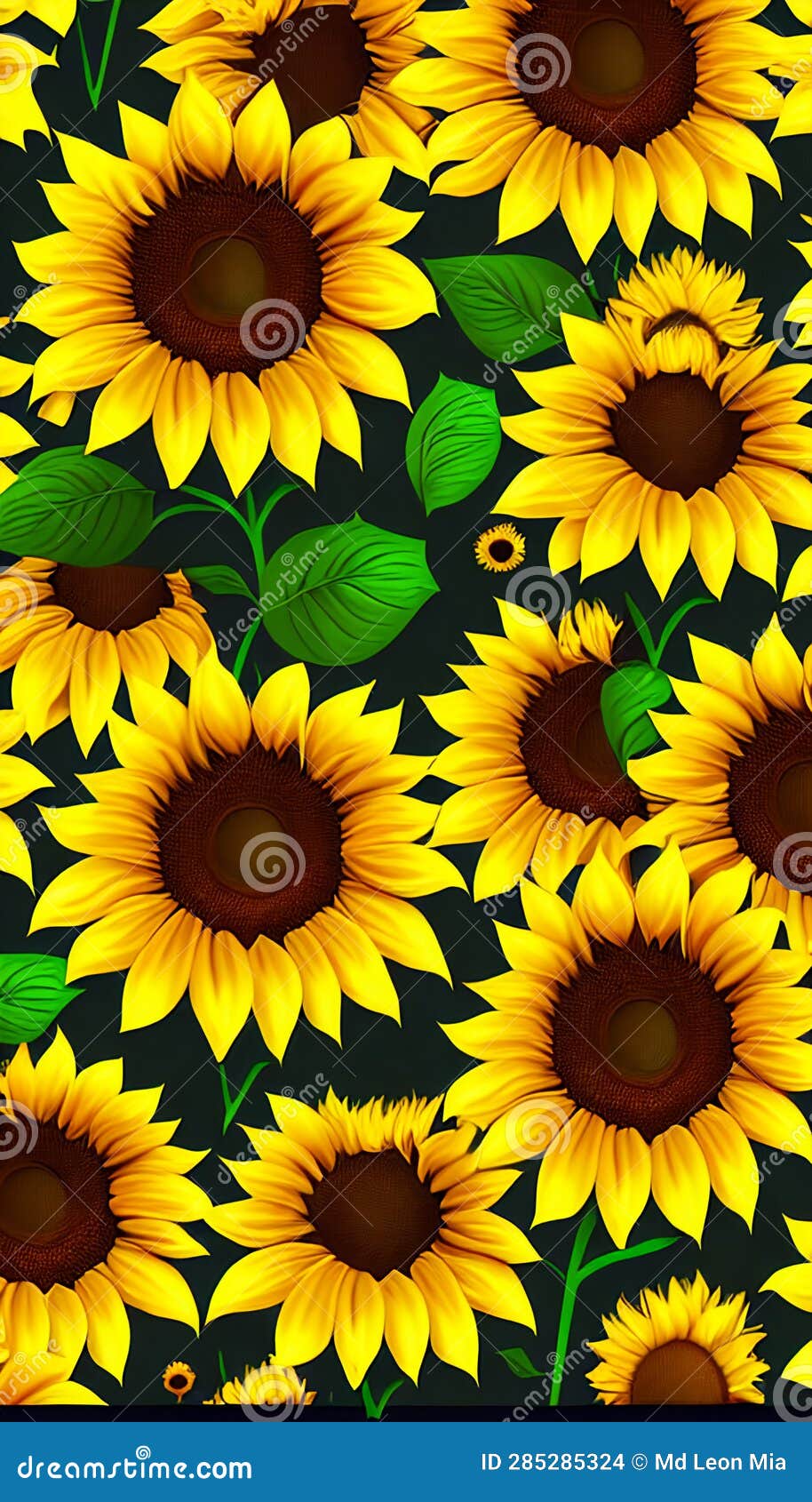 Sunflower pattern design stock illustration. Illustration of nature ...