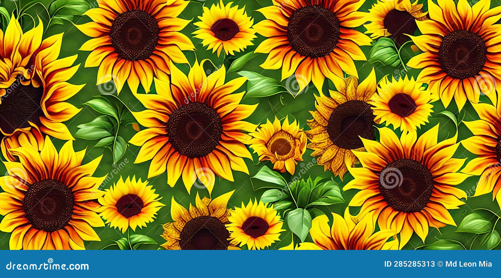 Sunflower pattern design stock illustration. Illustration of yellow ...