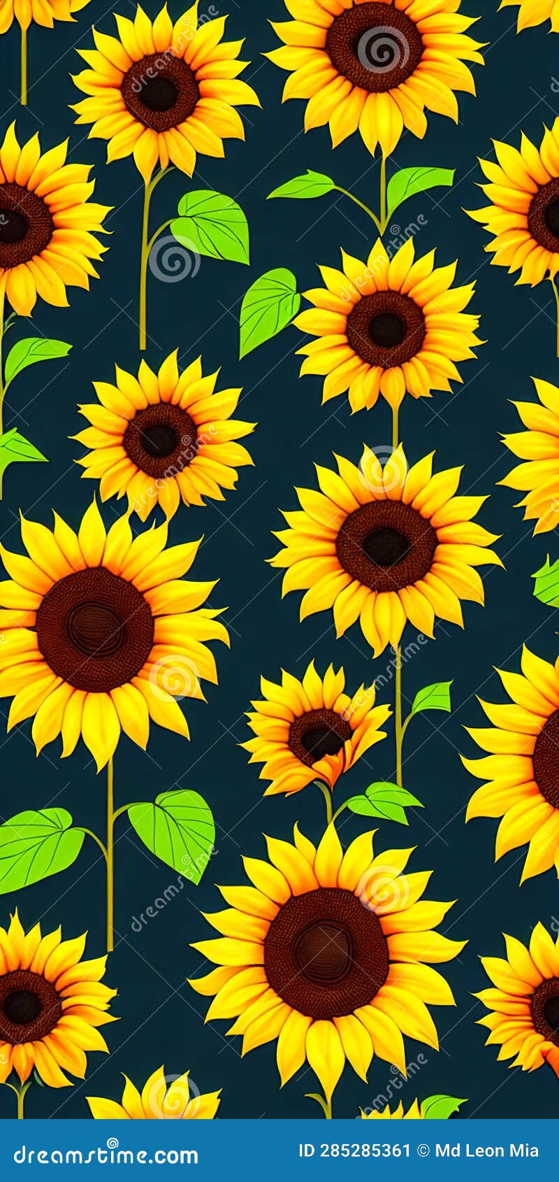 Sunflower pattern design stock illustration. Illustration of garden ...