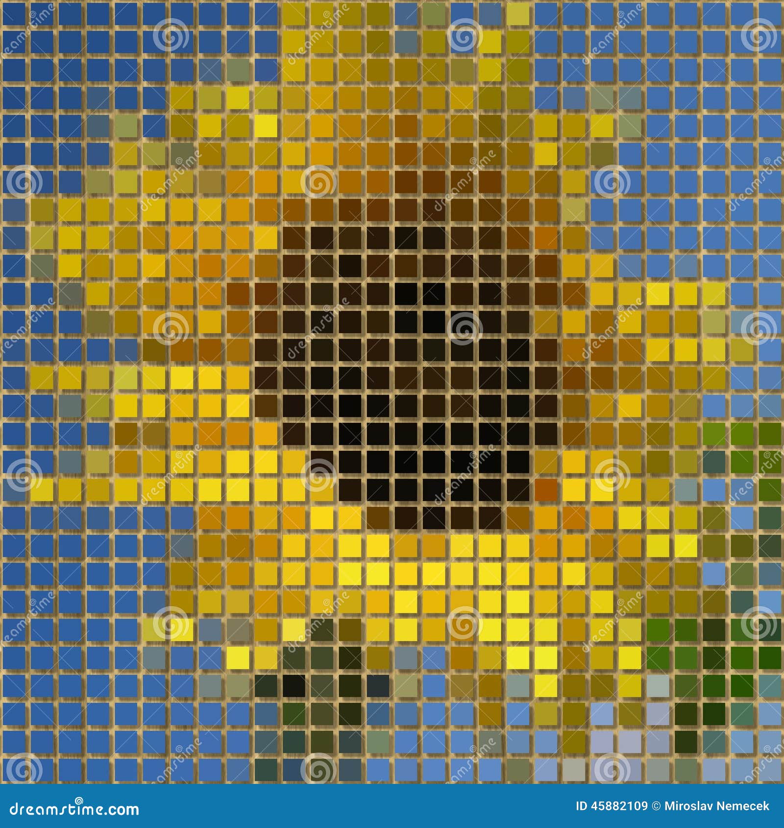 Sunflower Pixelated Stock Illustrations – 12 Sunflower Pixelated Stock ...
