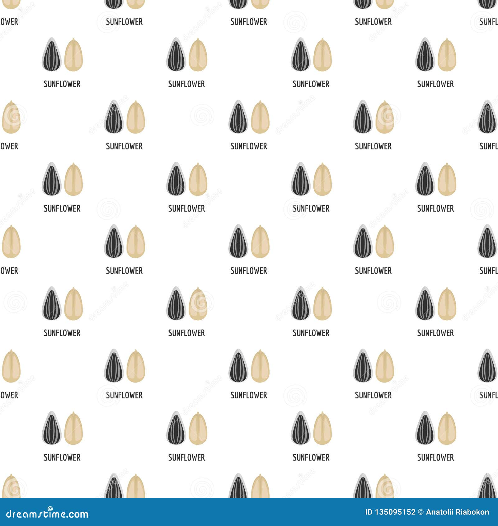 Sunflower Seed Pattern Seamless Vector Stock Vector - Illustration of ...