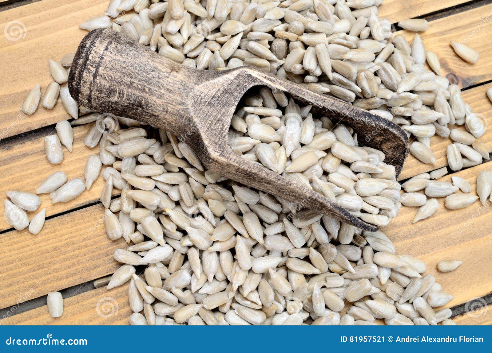 Sunflower seed on table stock image. Image of grain, organic - 81957521