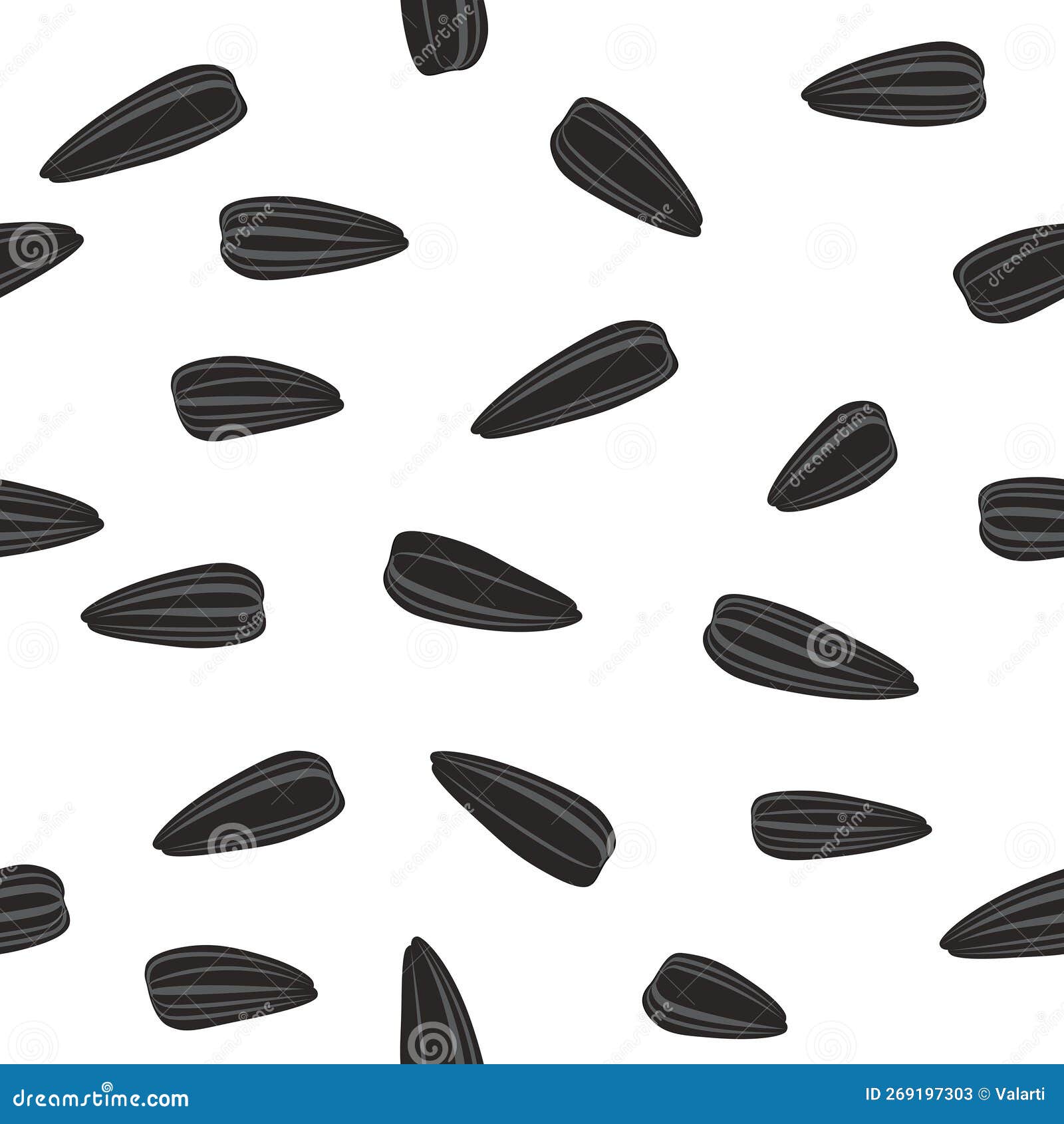 Sunflower Seeds. Seamless Texture Vector Ready Design for Textile ...