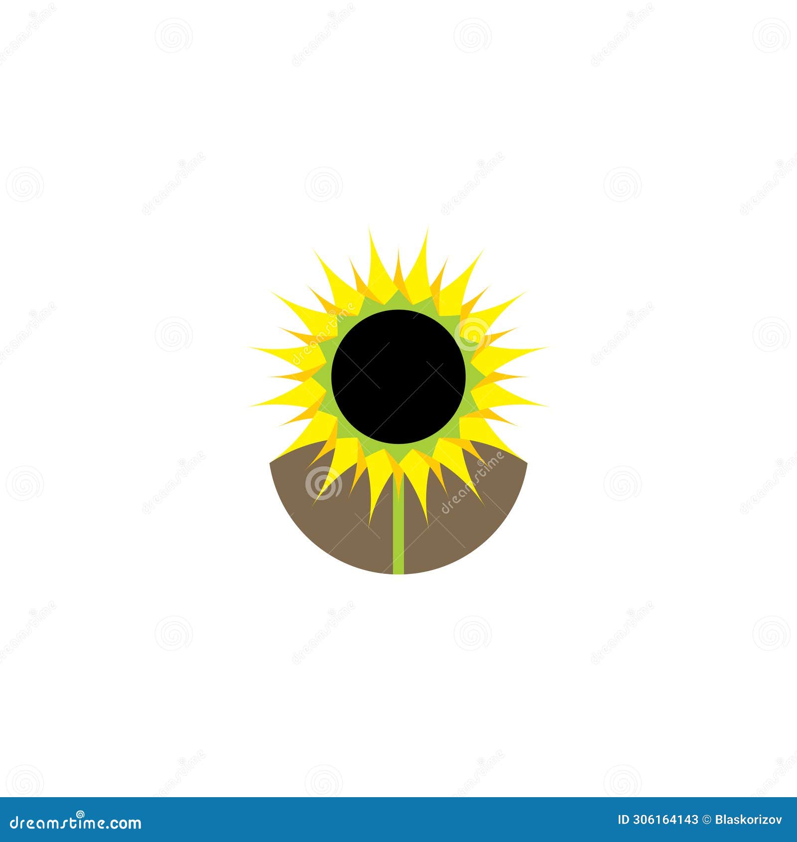 Sunflower Symbol Icon Logo Design Vector Element Stock Vector ...