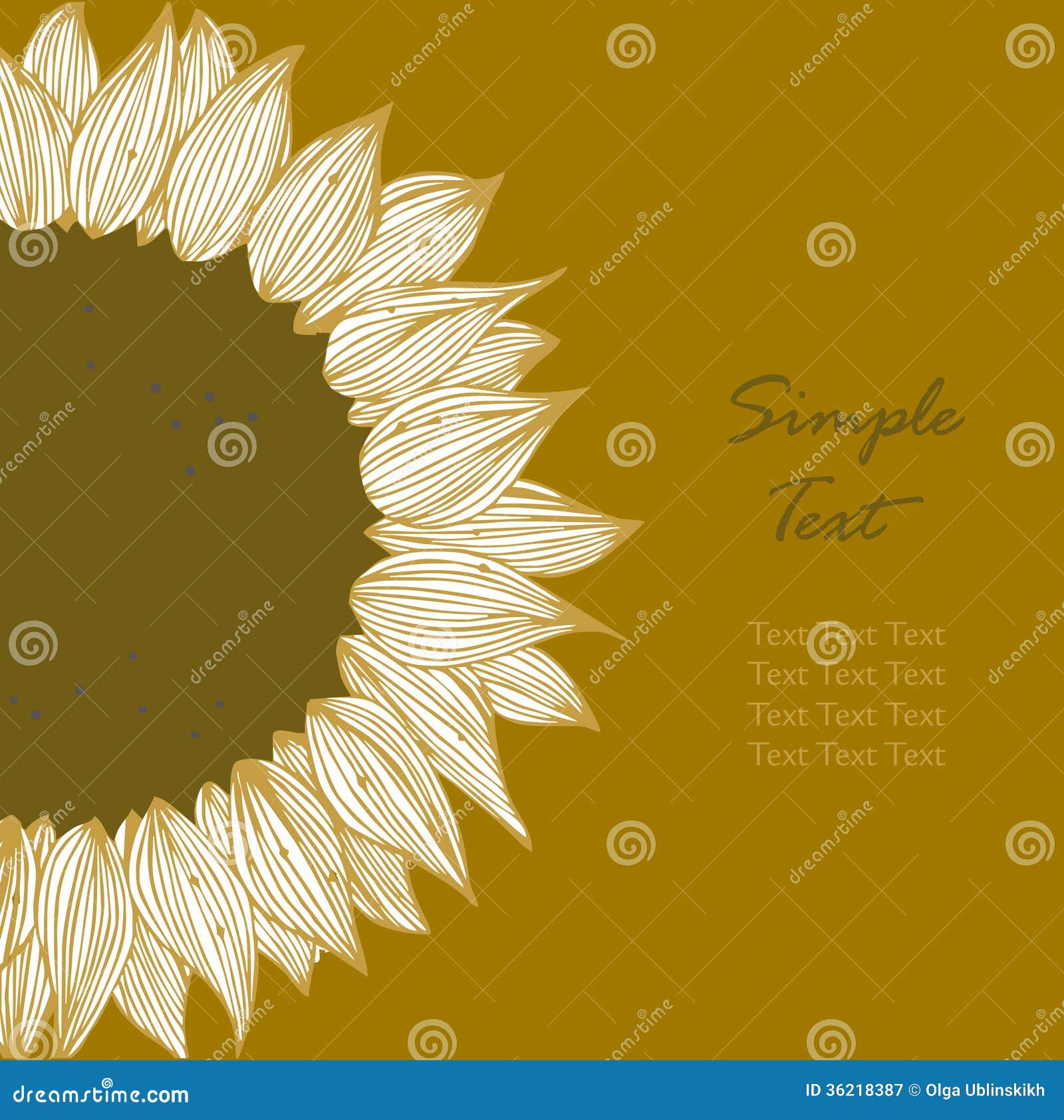Sunflower text banner stock illustration. Illustration of drawing ...
