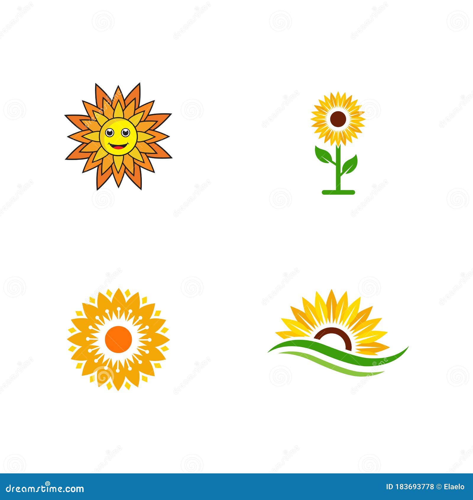 Sunflower Vector Icon Design Stock Vector - Illustration of natural ...