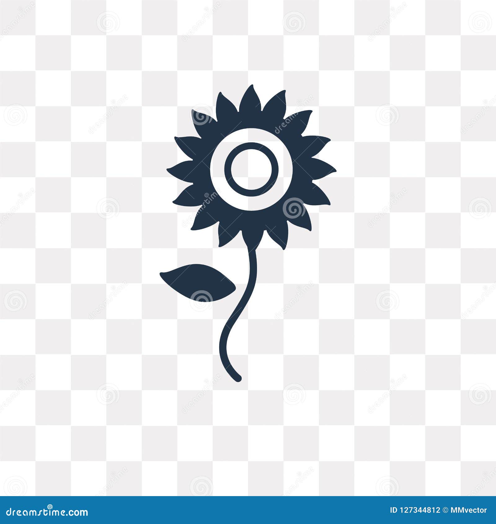 Sunflower Vector Icon Isolated on Transparent Background, Sunflower ...