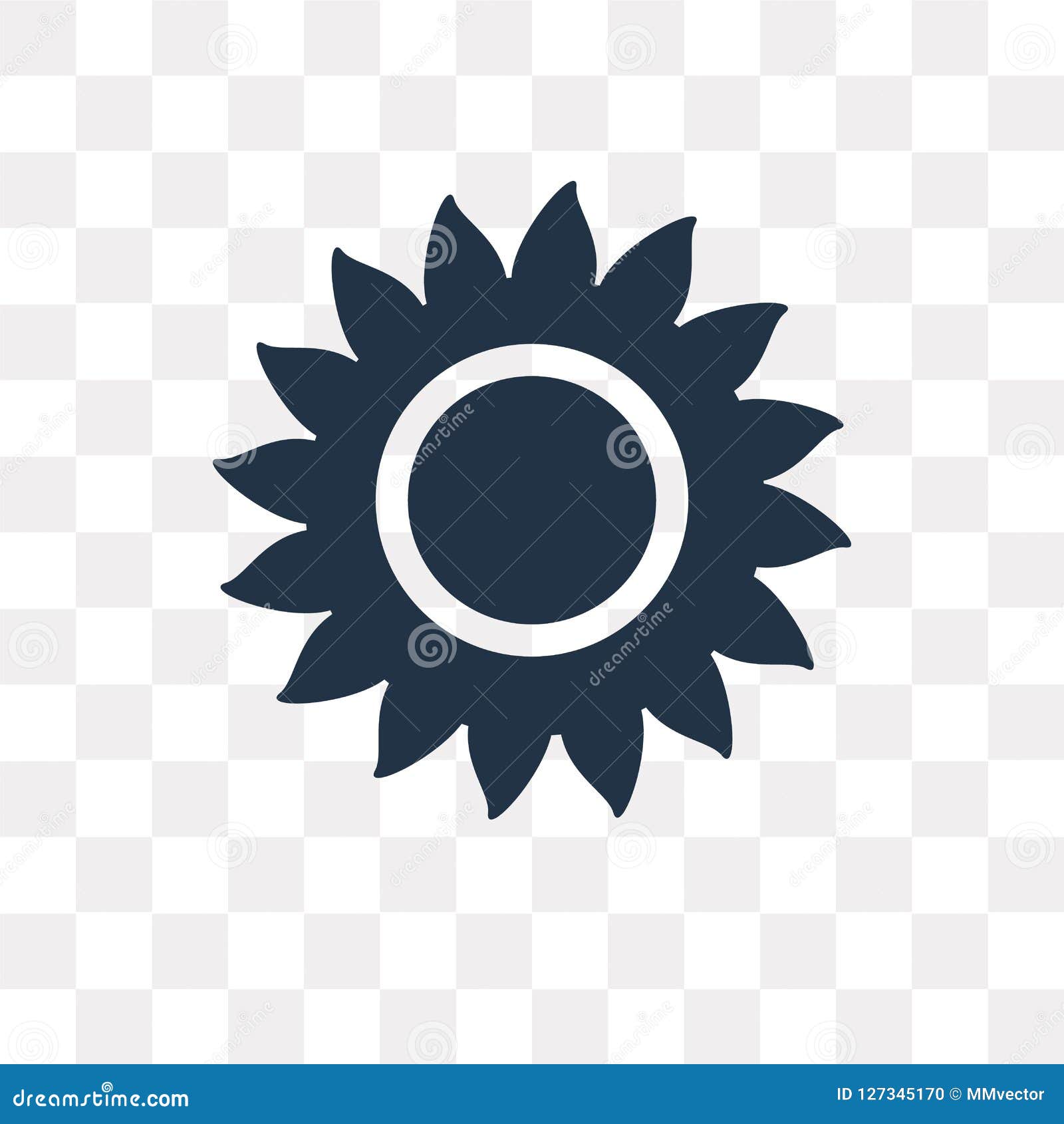 Sunflower Vector Icon Isolated on Transparent Background, Sunflower ...