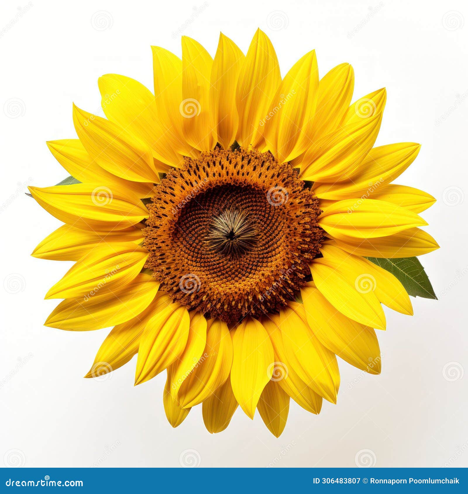 Sunflower on a White Background Stock Illustration - Illustration of ...