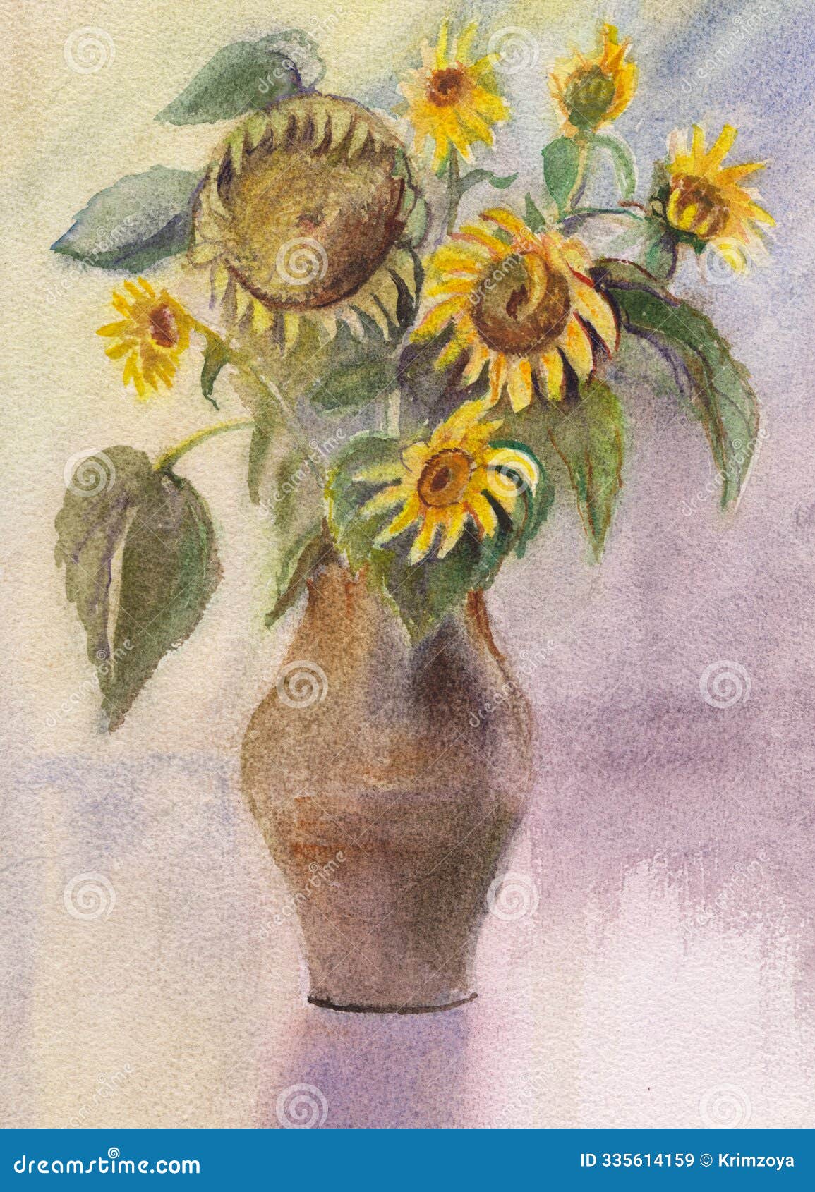Sunflowers In A Ceramic Pot Isolated On Transparent Background Royalty ...