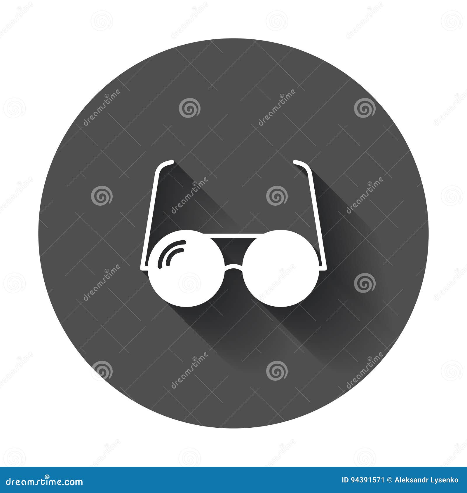 Sunglass vector icon. stock vector. Illustration of sunglass - 94391571