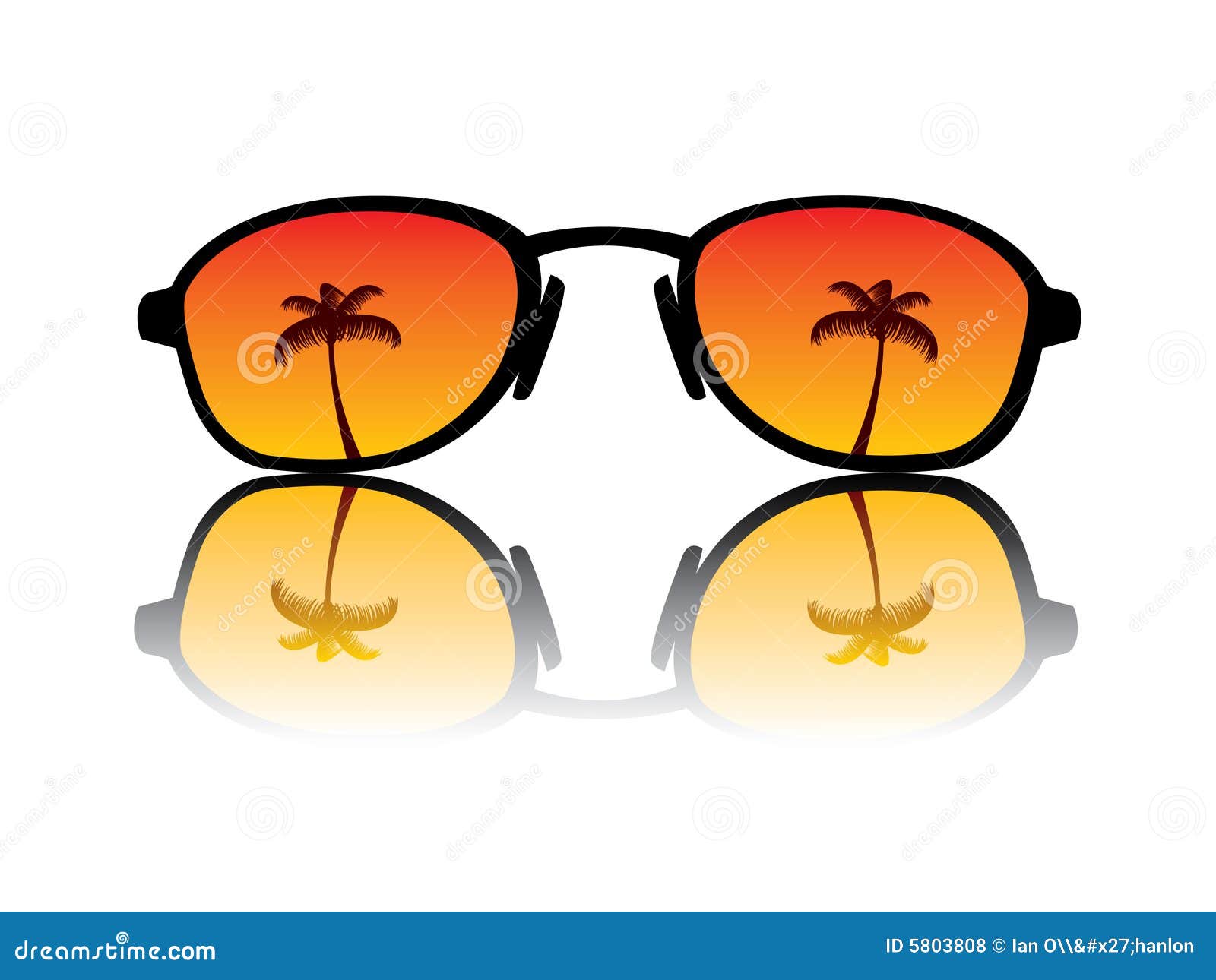Sunglasses stock vector. Illustration of protection, reflection - 5803808