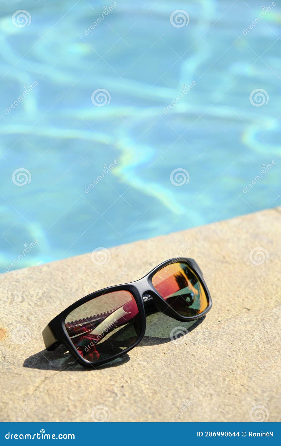 Sunglasses on the Background of the Pool Stock Photo - Image of graphic ...