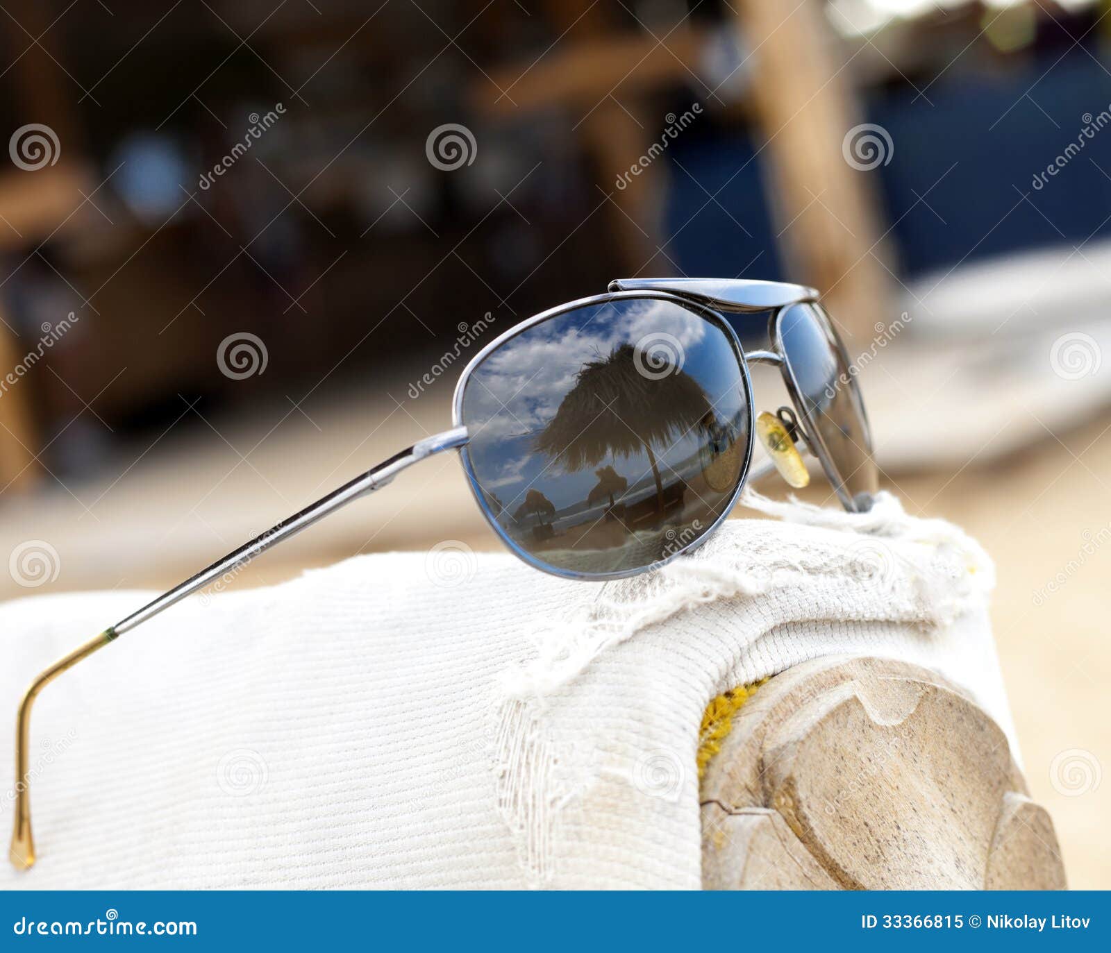Sunglasses Beach Reflection Stock Image - Image of june, sunchairs ...