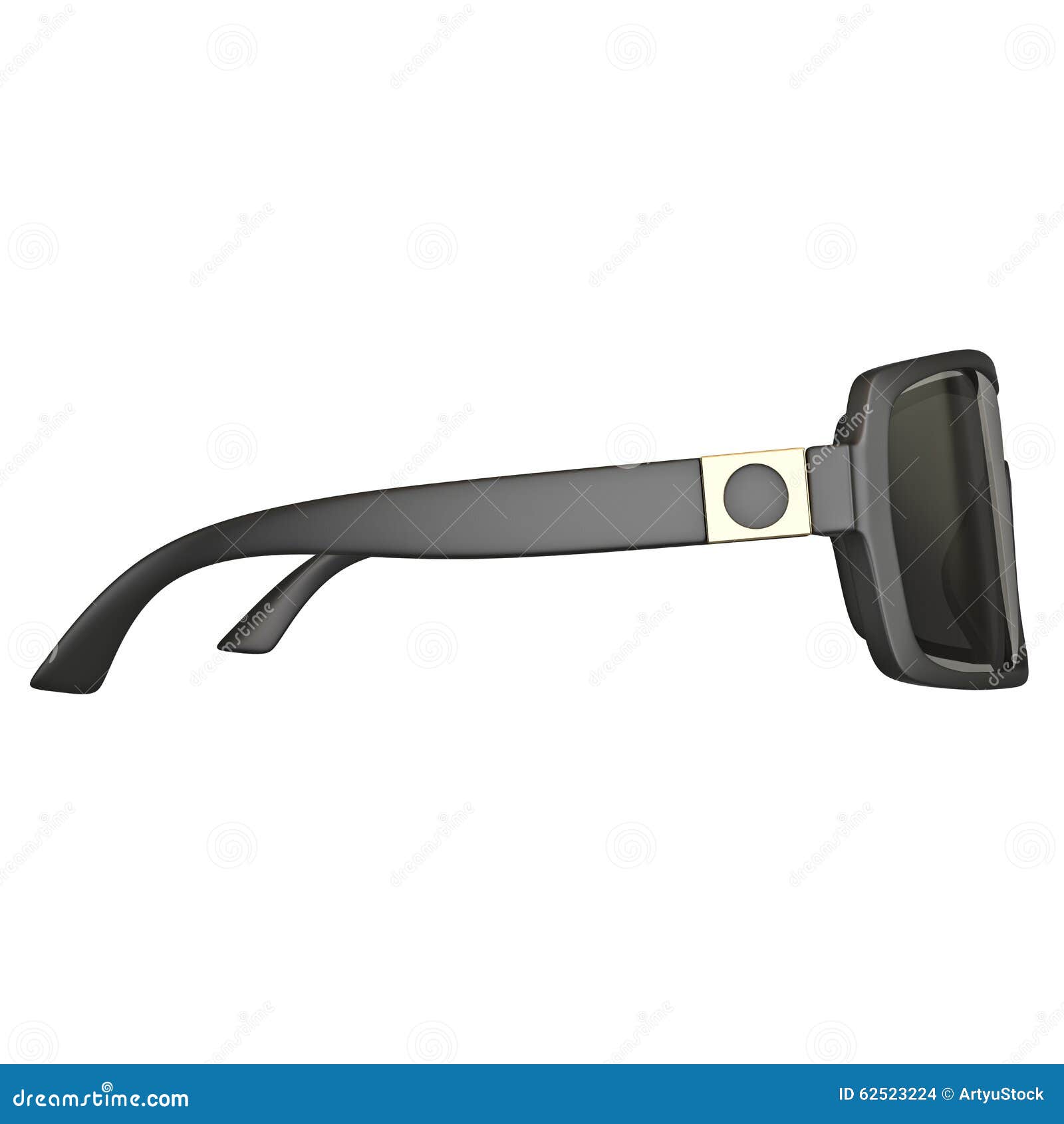 Sunglasses Black, Side View Stock Illustration - Illustration of ...