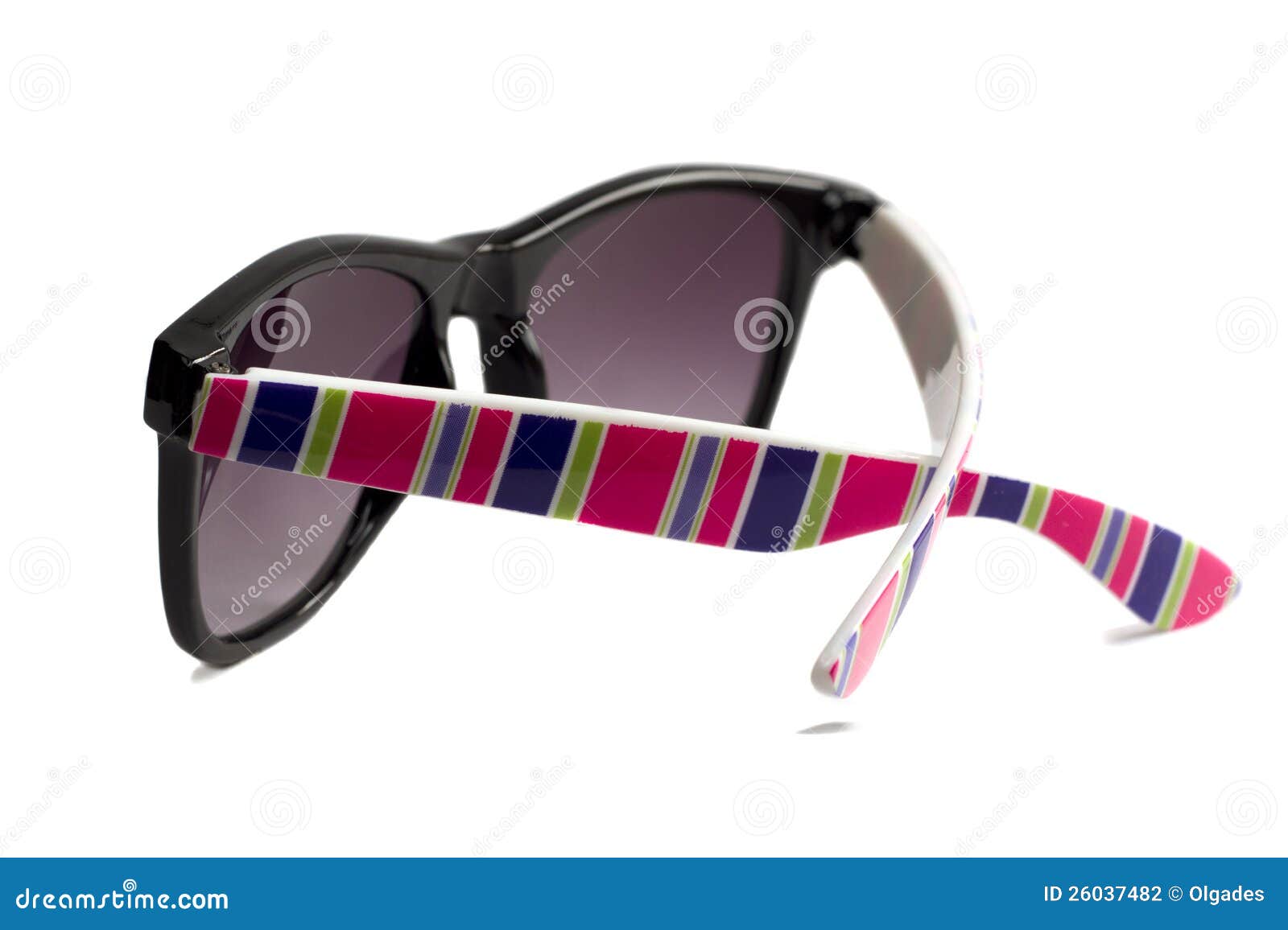 Sunglasses with Bright Multi-colored Strips Stock Photo - Image of ...